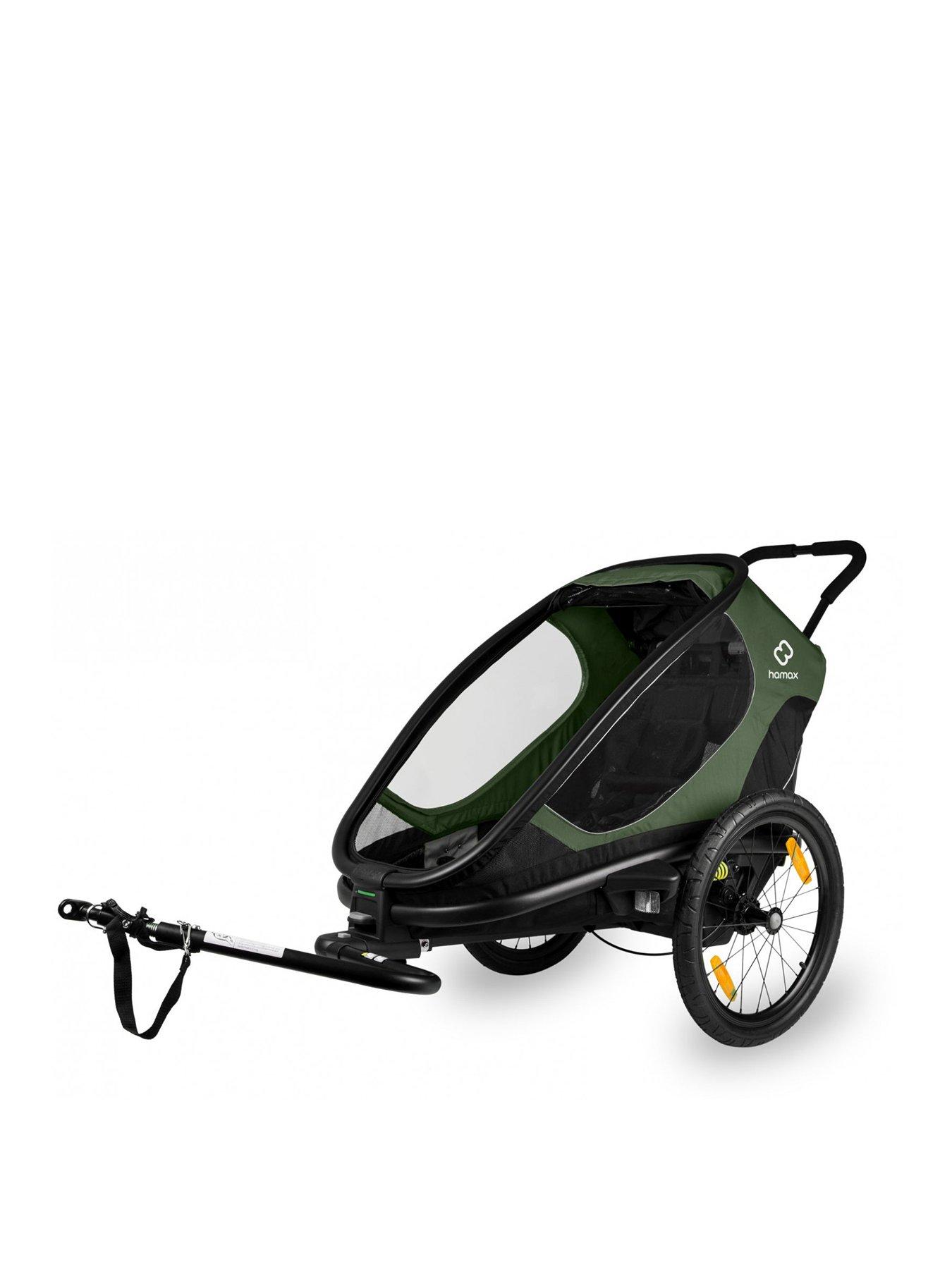 Hamax Outback One Child Bike Trailer - Green / Black | Very