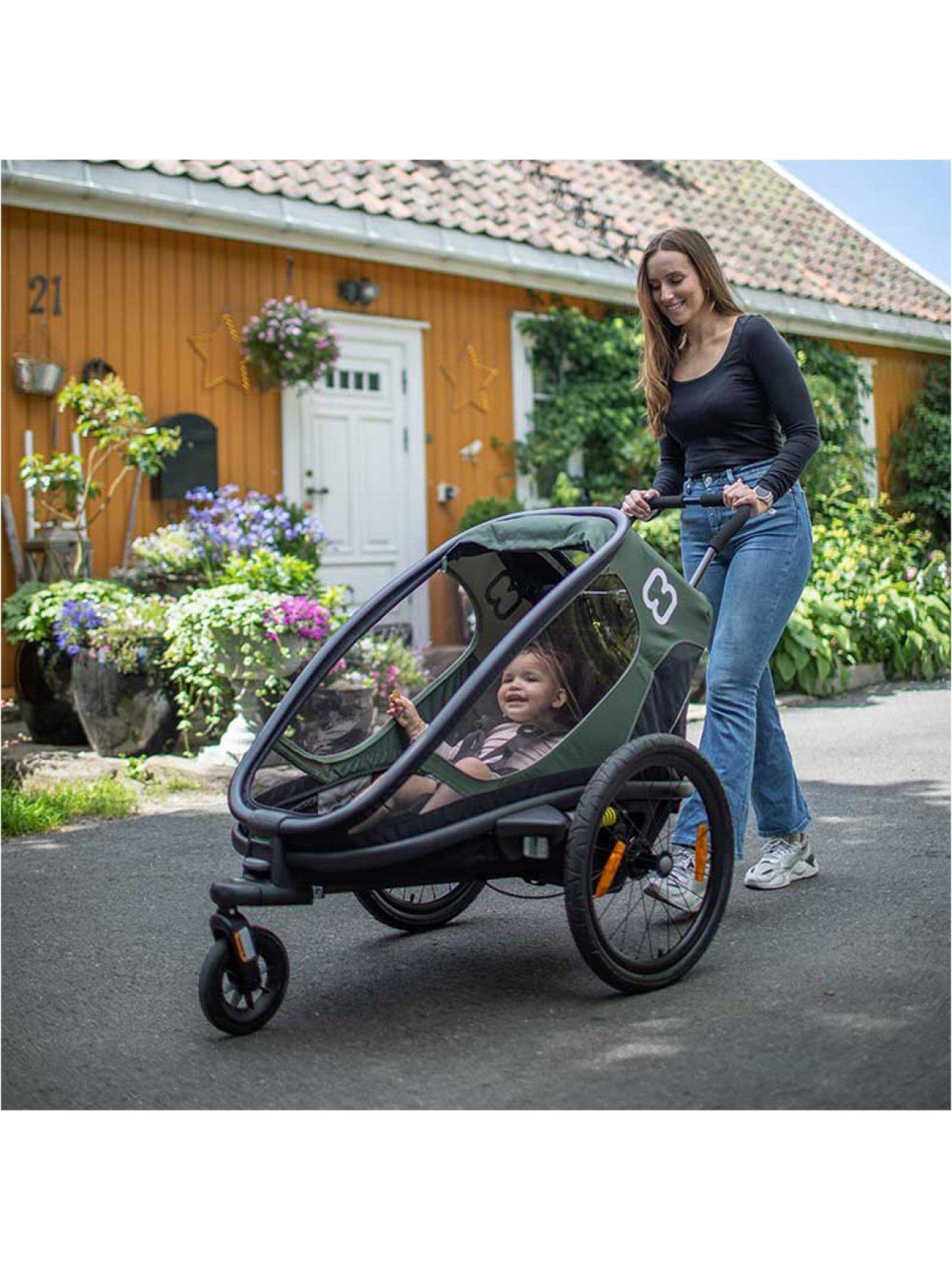 Hamax Outback One Child Bike Trailer - Green / Black | Very