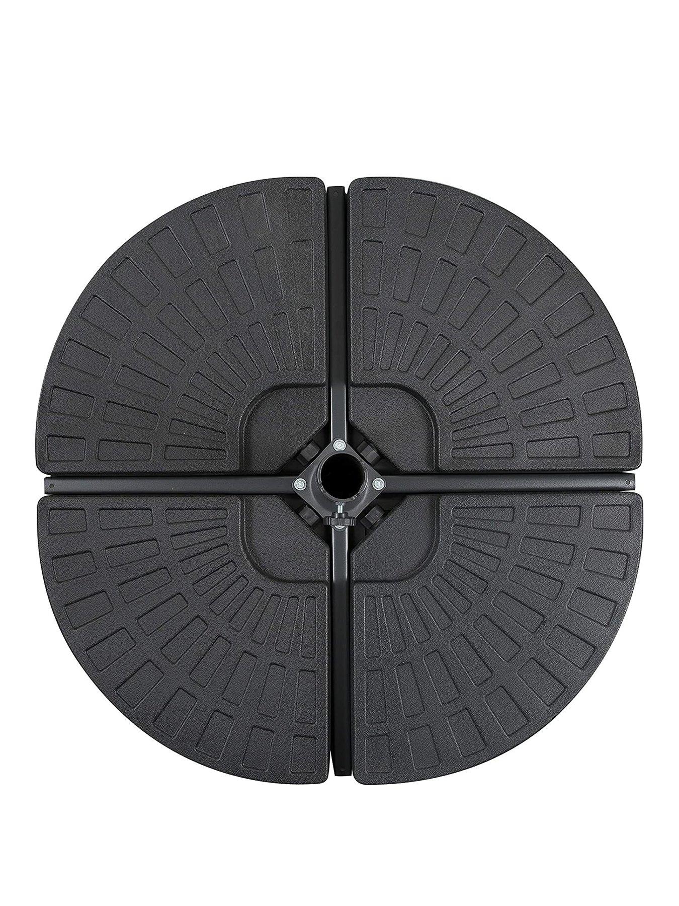 OutSunny 4-Piece Portable Umbrella Base HDPE - Black | Very