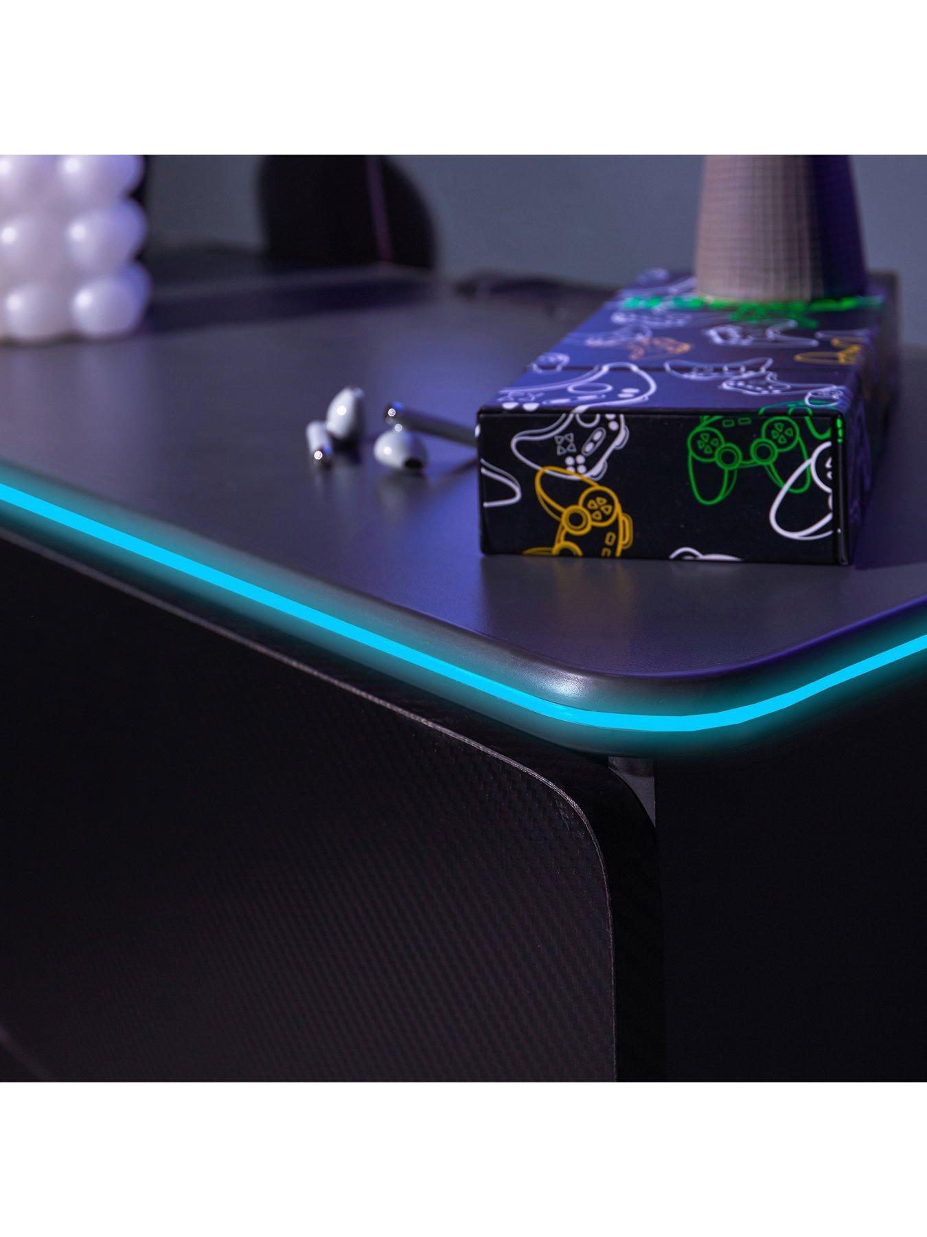 X Rocker Carbon-tek Gaming Storage Sideboard with Drawers, Shelves and ...