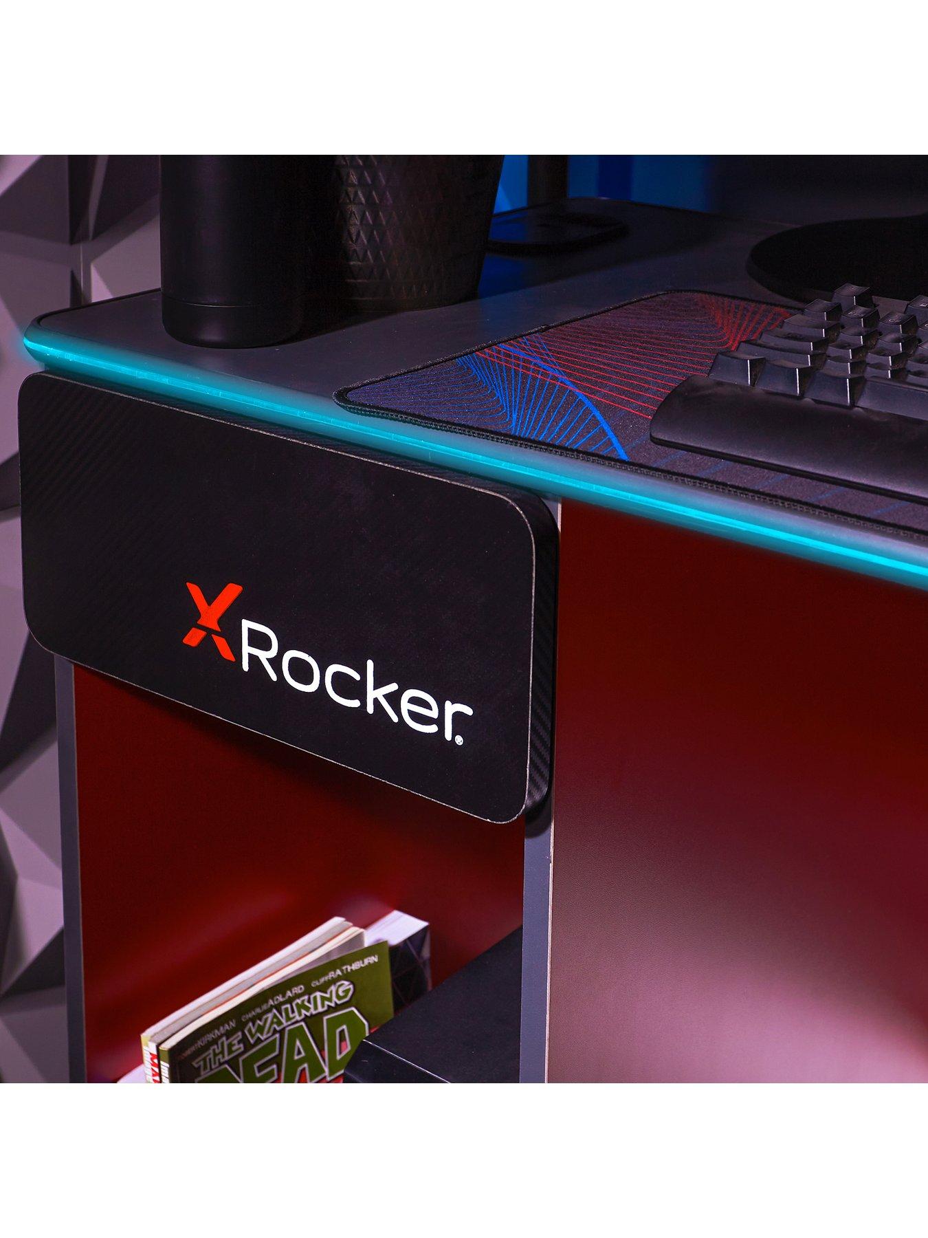 X Rocker Carbon-tek Gaming Desk With Wireless Charging And Neo Fibre ...