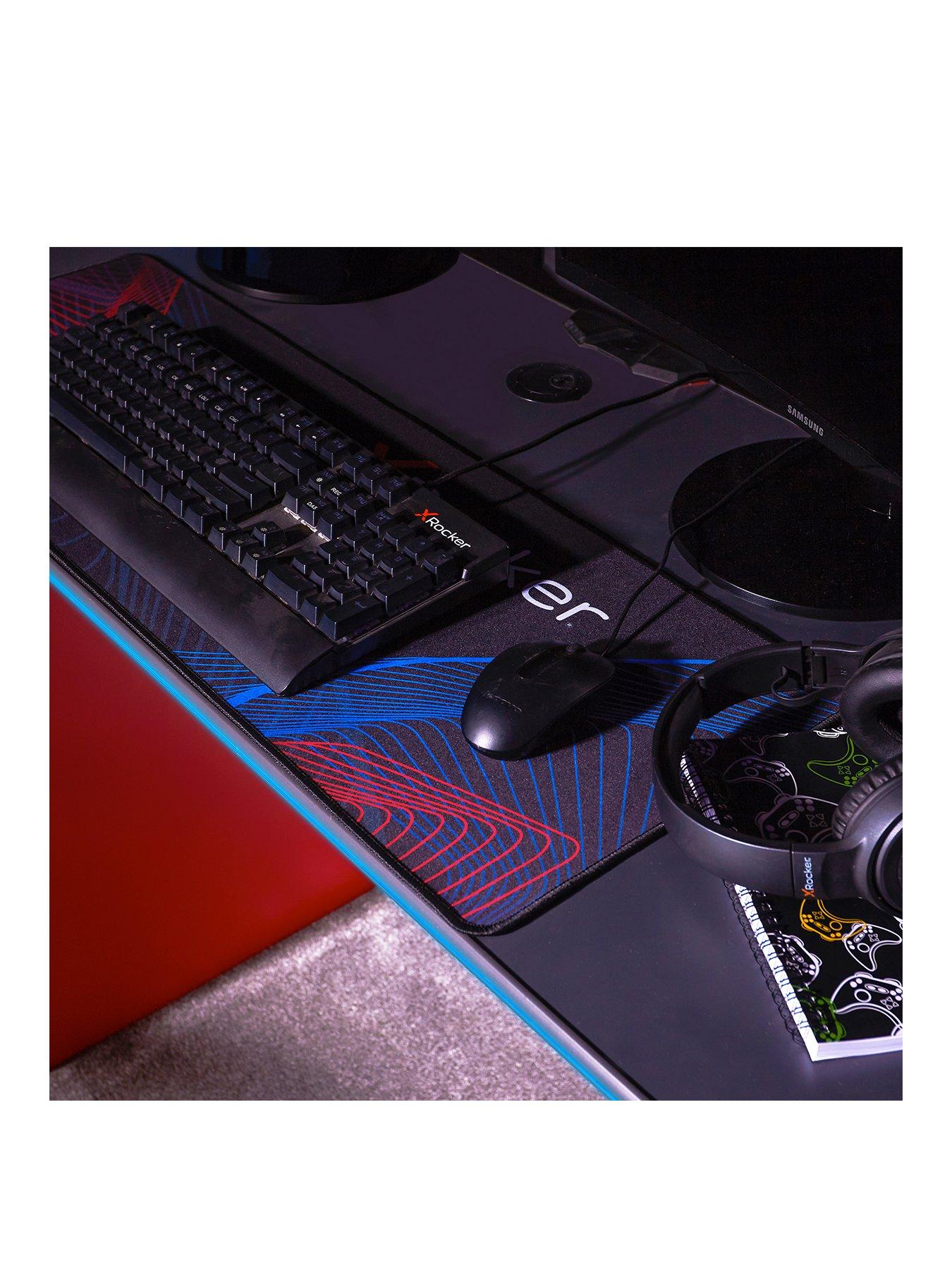 X Rocker Carbon-tek Gaming Desk With Wireless Charging And Neo Fibre ...