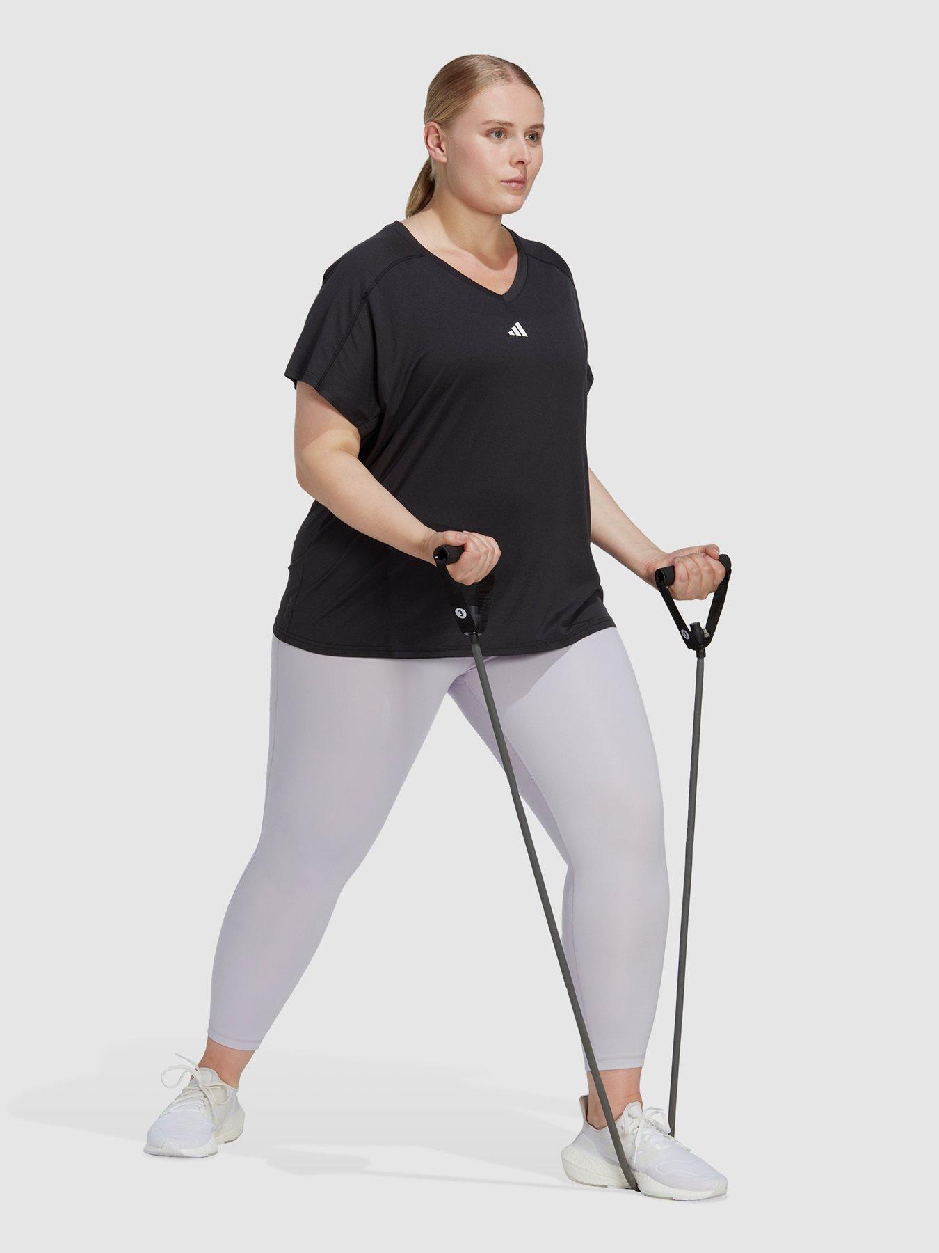 adidas Women's Training Essentials T-Shirt - Plus Size - Black | Very