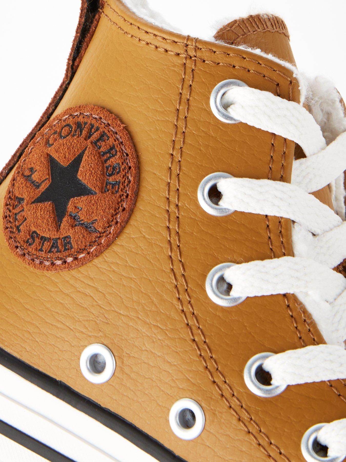 Converse Kid's Converse Chuck Taylor All Star Lined Leather High Top ...