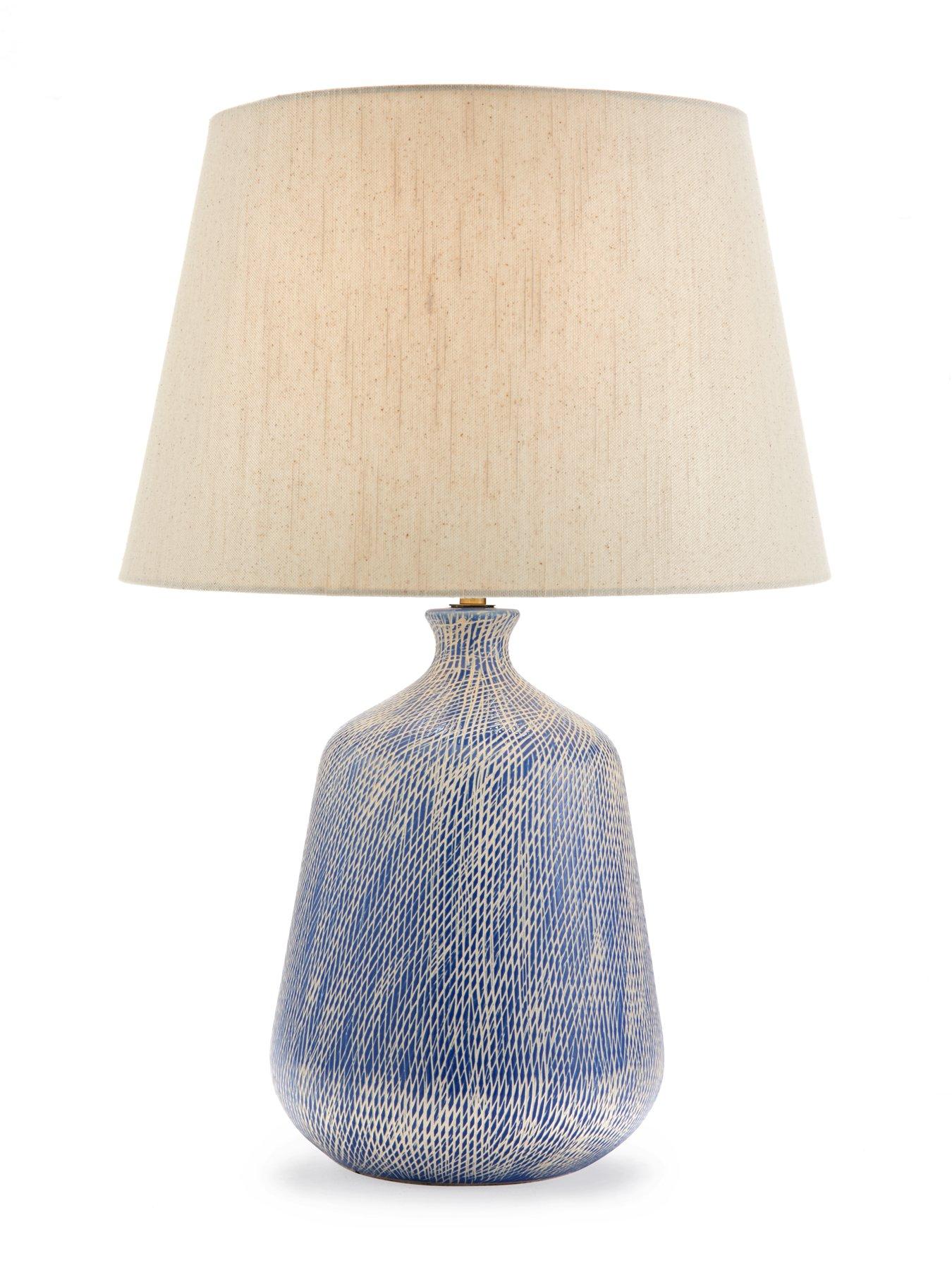 Modern Riveria Blue Scratch Table Lamp