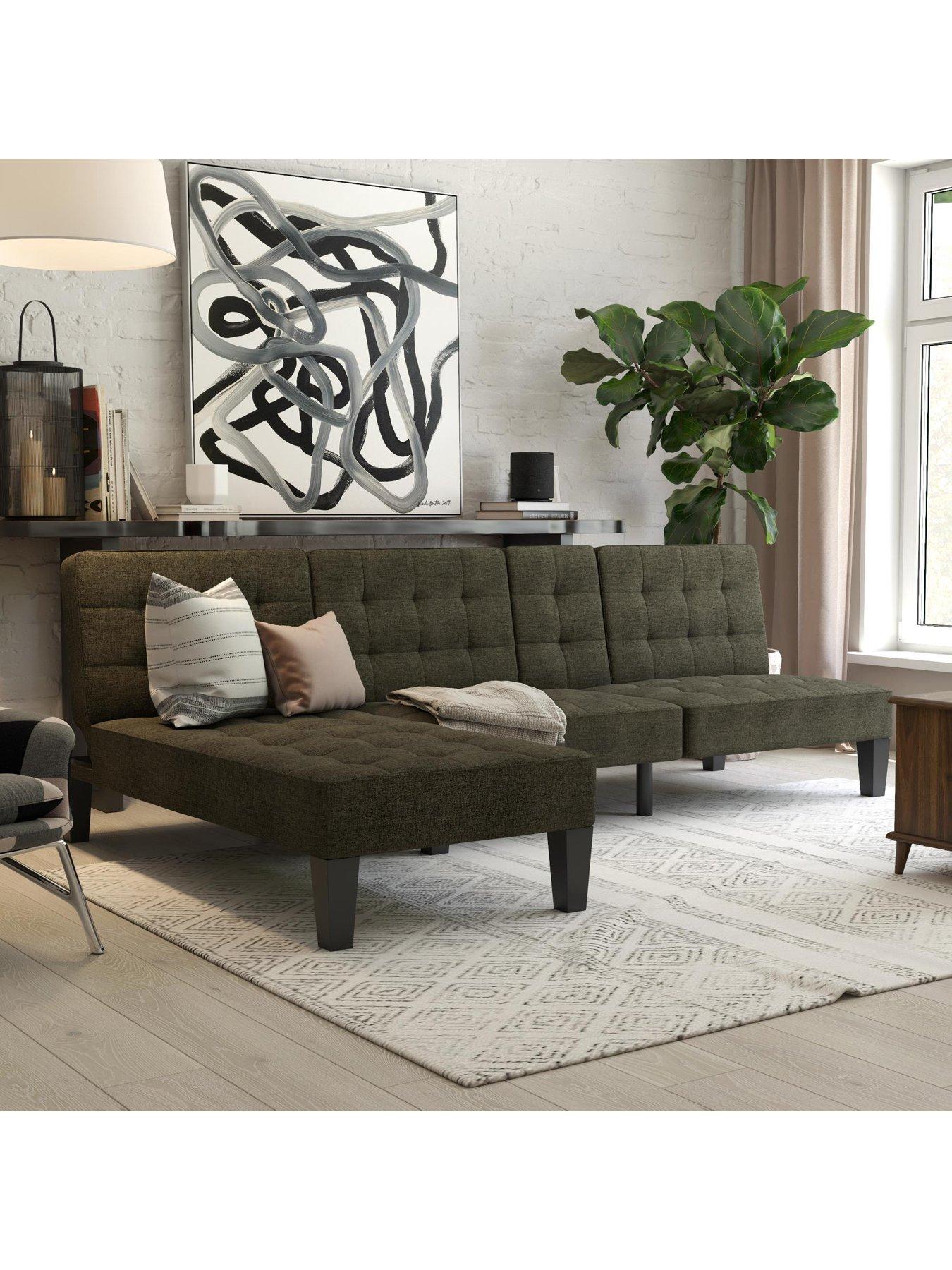 Dorel Home Adalynn Convertible Linen Futon - Grey | Very