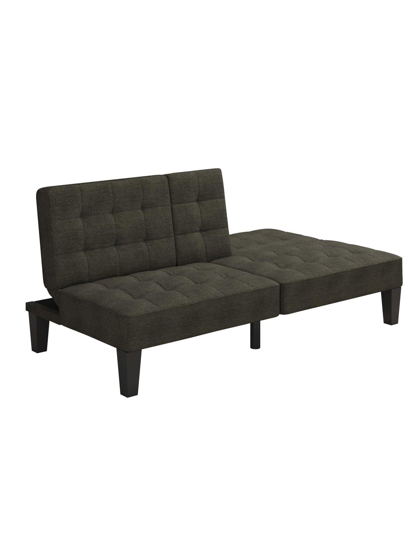 Adalynn Convertible Linen Futon Grey