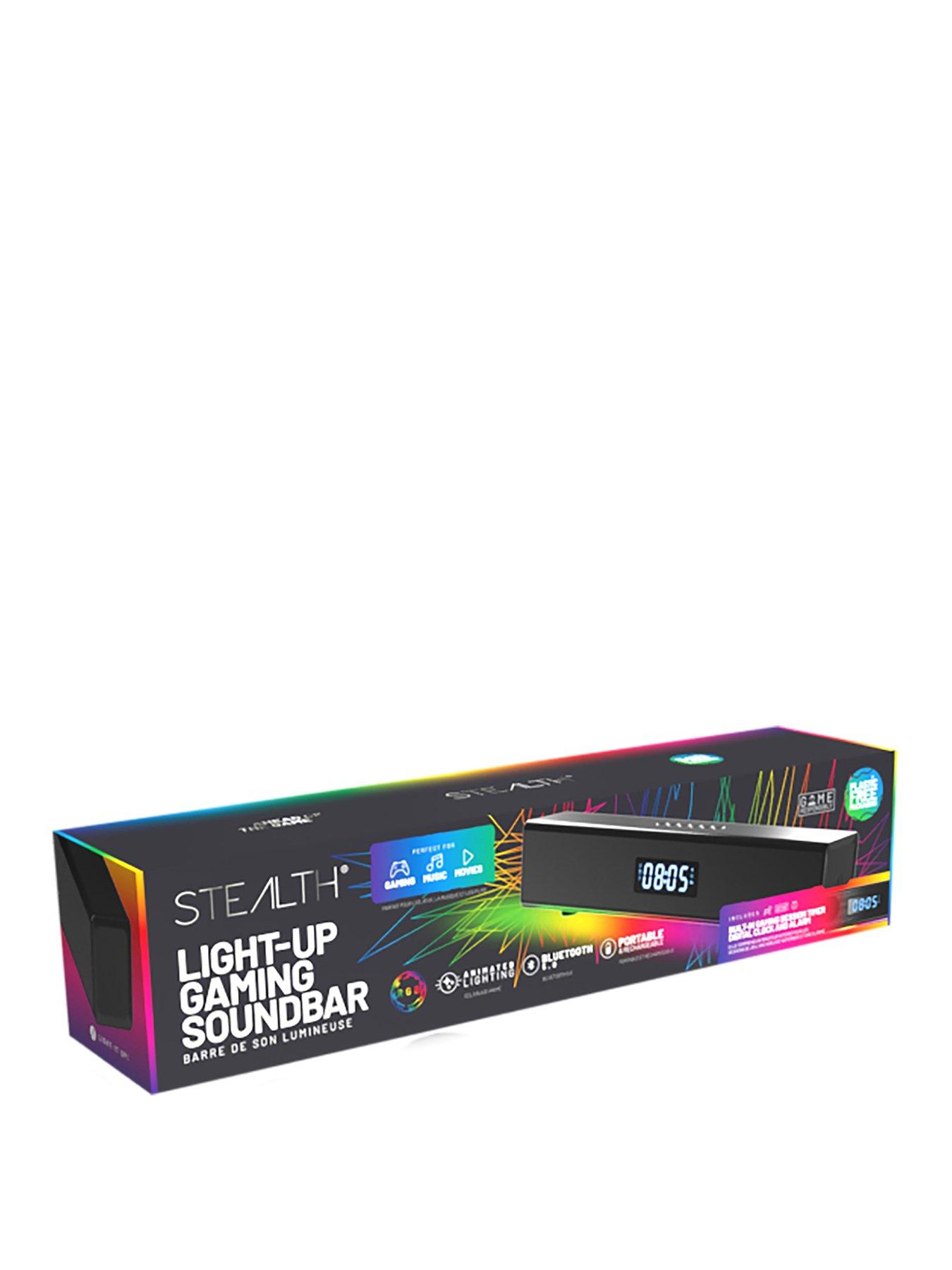 Stealth LED Light-Up Rechargeable, Portable Soundbar for Gaming, Music ...