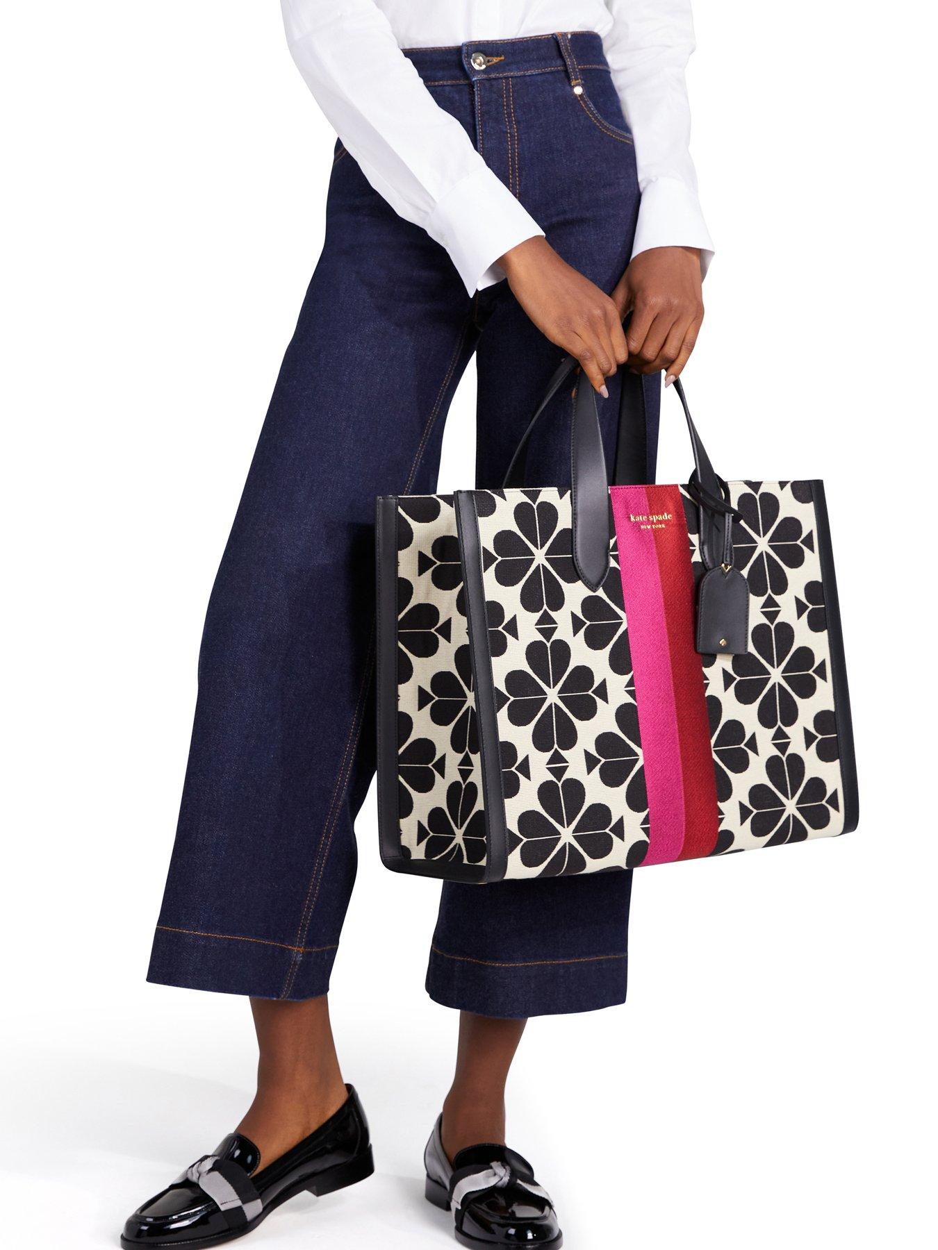 Kate Spade New York Oversized Spade Flower Jacquard Stripe Manhattan ...