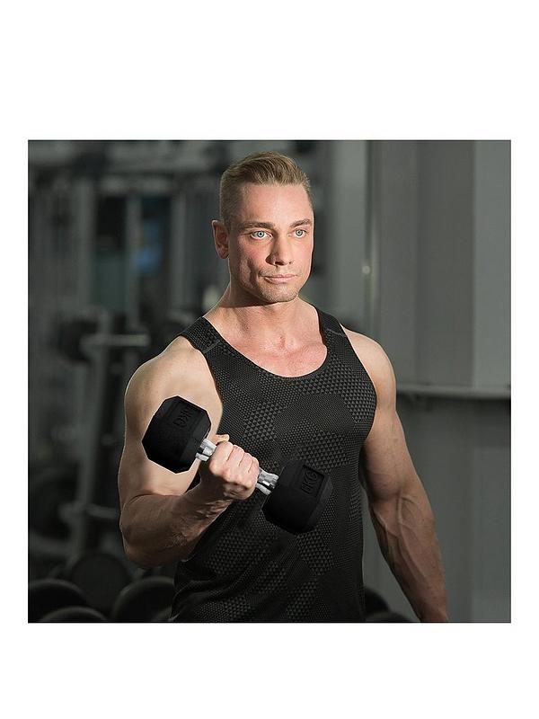 Homcom 2 x 6kg Hex Rubber Dumbbells Set | Very.co.uk Homcom 2 x 6kg Hex Rubber Dumbbells Set | Very.co.uk