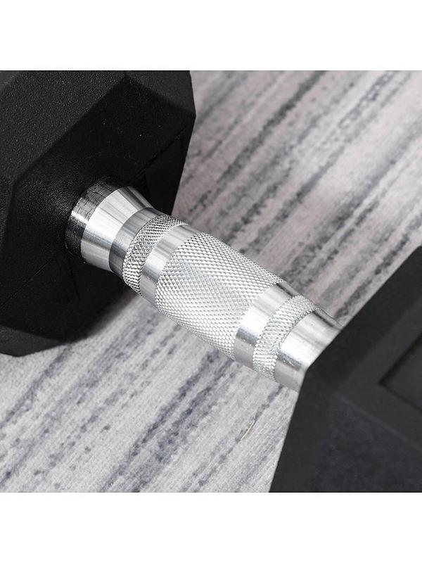 Homcom 15KG Single Rubber Hex Dumbbell | Very Homcom 15KG Single Rubber Hex Dumbbell | Very