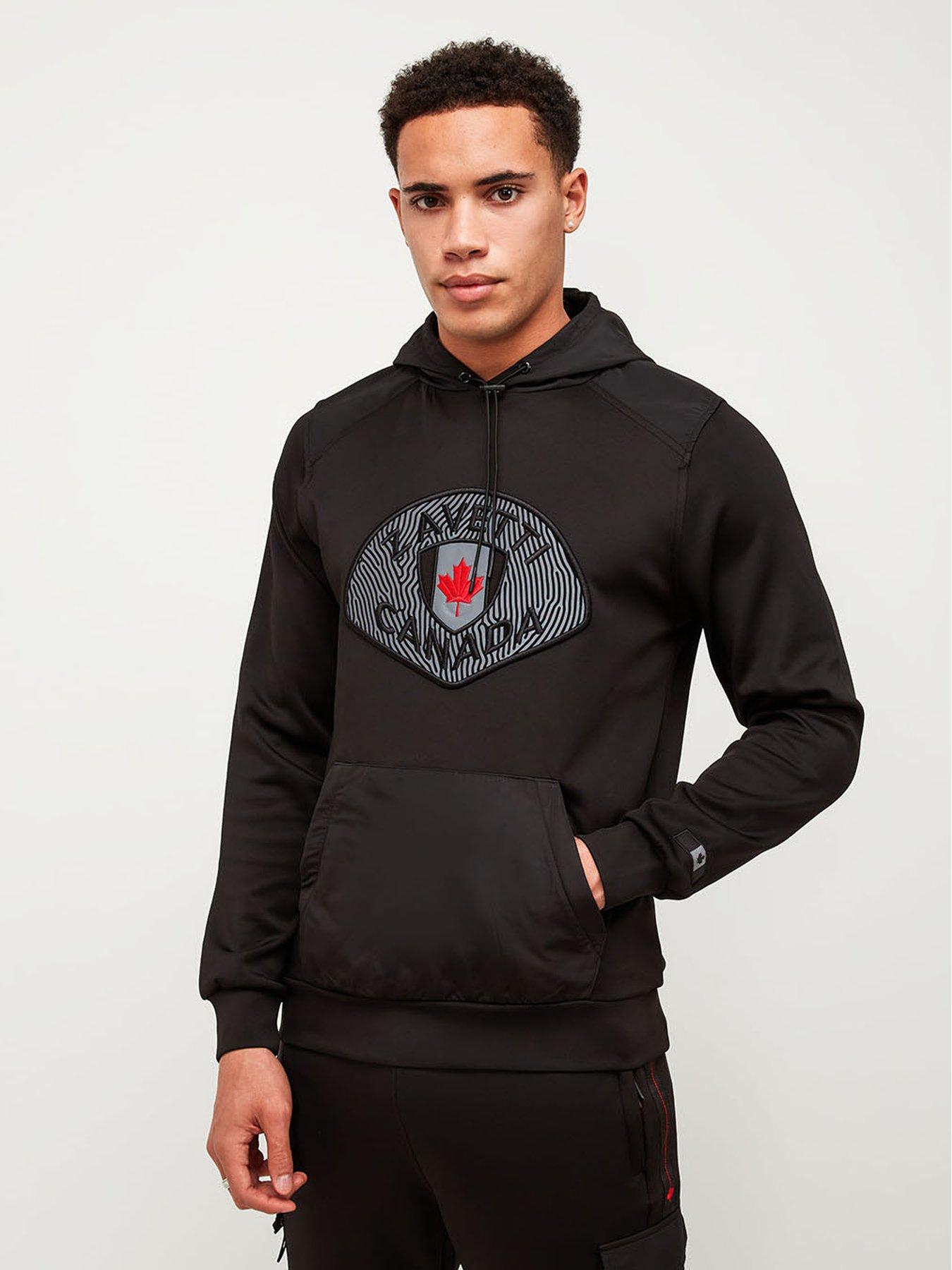 Zavetti Canada Levito Over The Head Hoodie - Black | very.co.uk