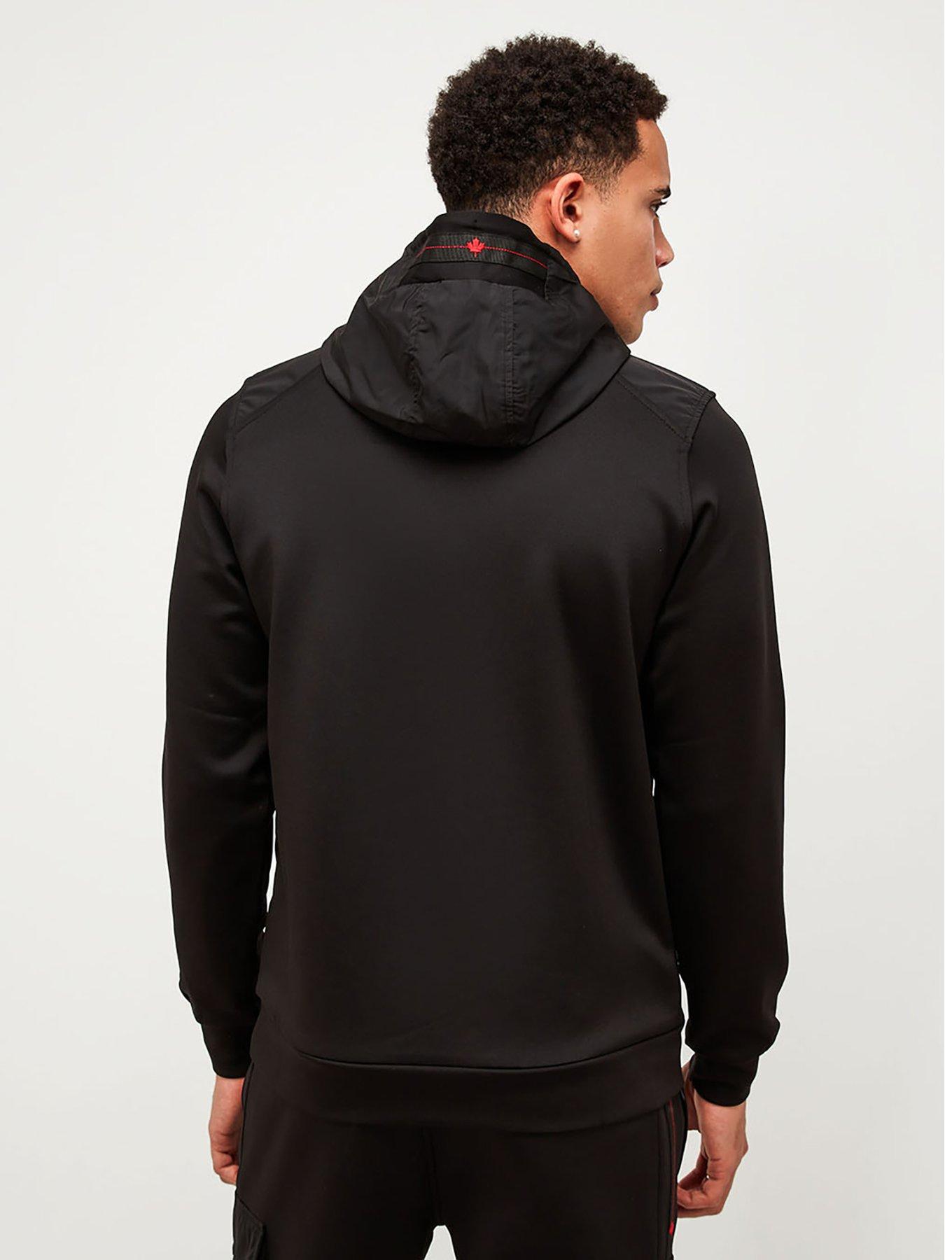 Zavetti Canada Levito Over The Head Hoodie - Black | very.co.uk