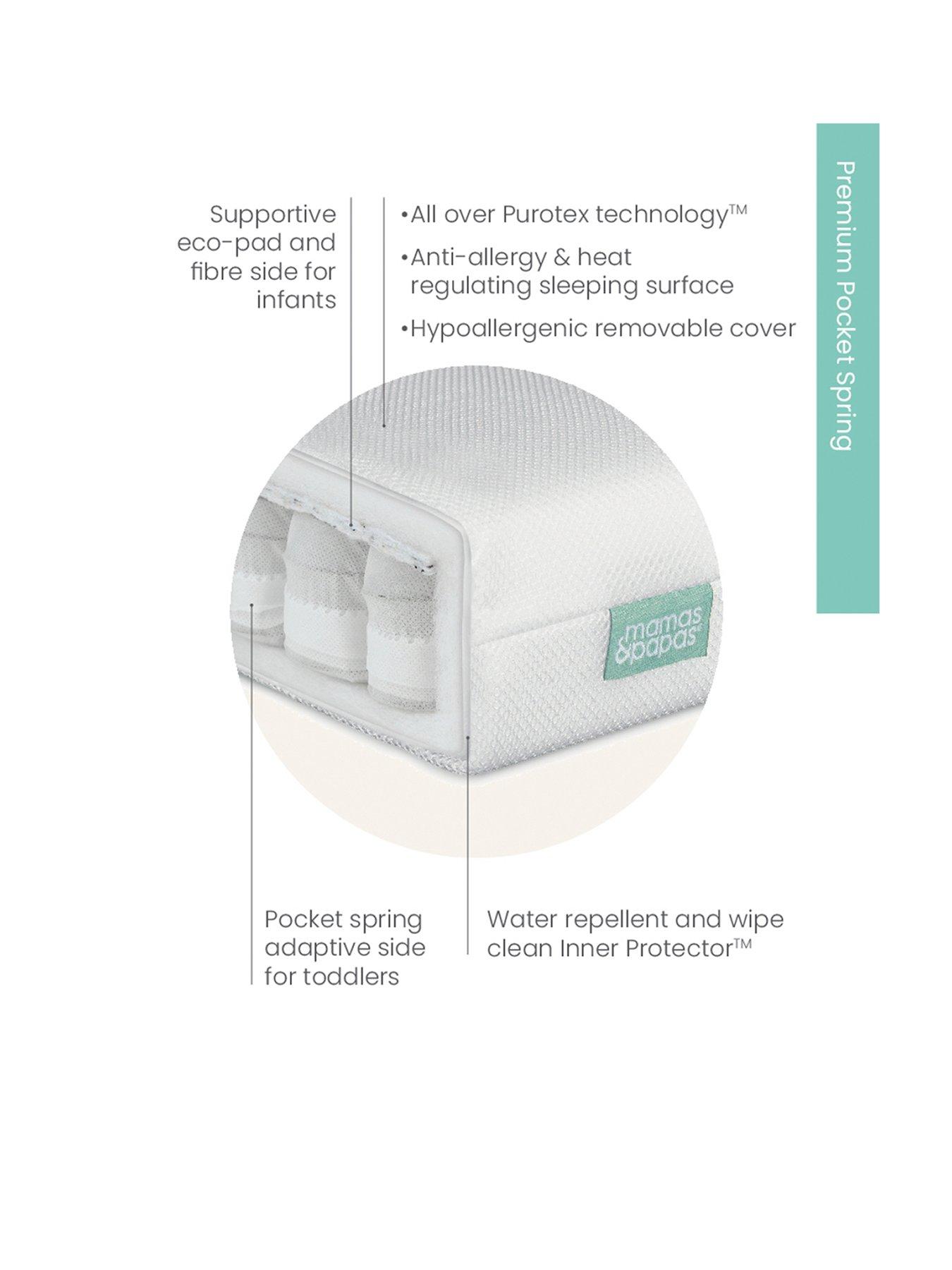 Mamas & Papas Premium Pocket Spring Cot Mattress | very.co.uk