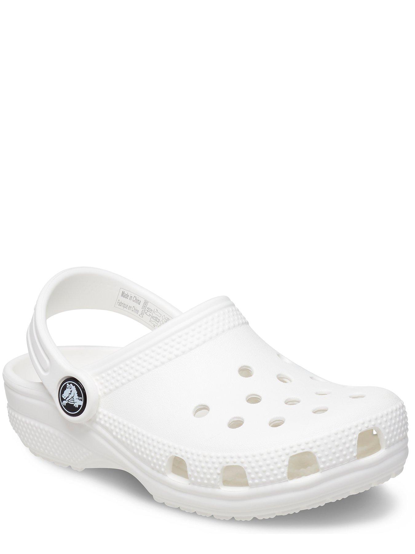 Crocs Kids Classic Clog - White | very.co.uk