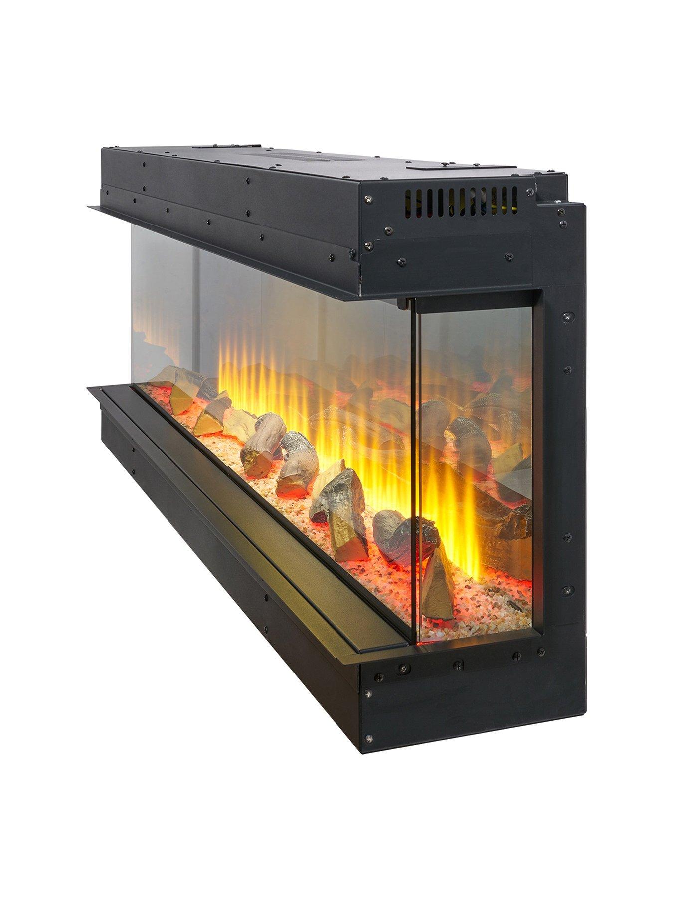 Adam Fires & Fireplaces Adam Sahara Electric Inset Media Wall Fire with ...