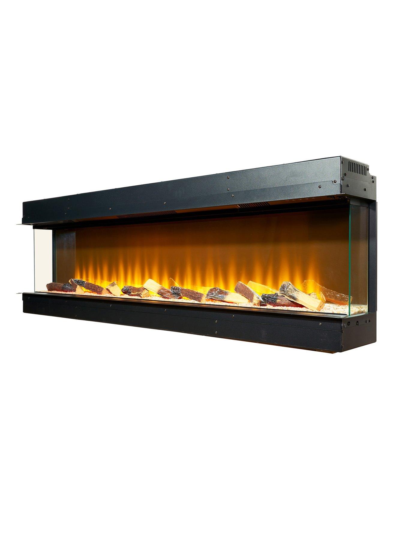 Adam Fires & Fireplaces Adam Sahara Electric Inset Media Wall Fire with ...