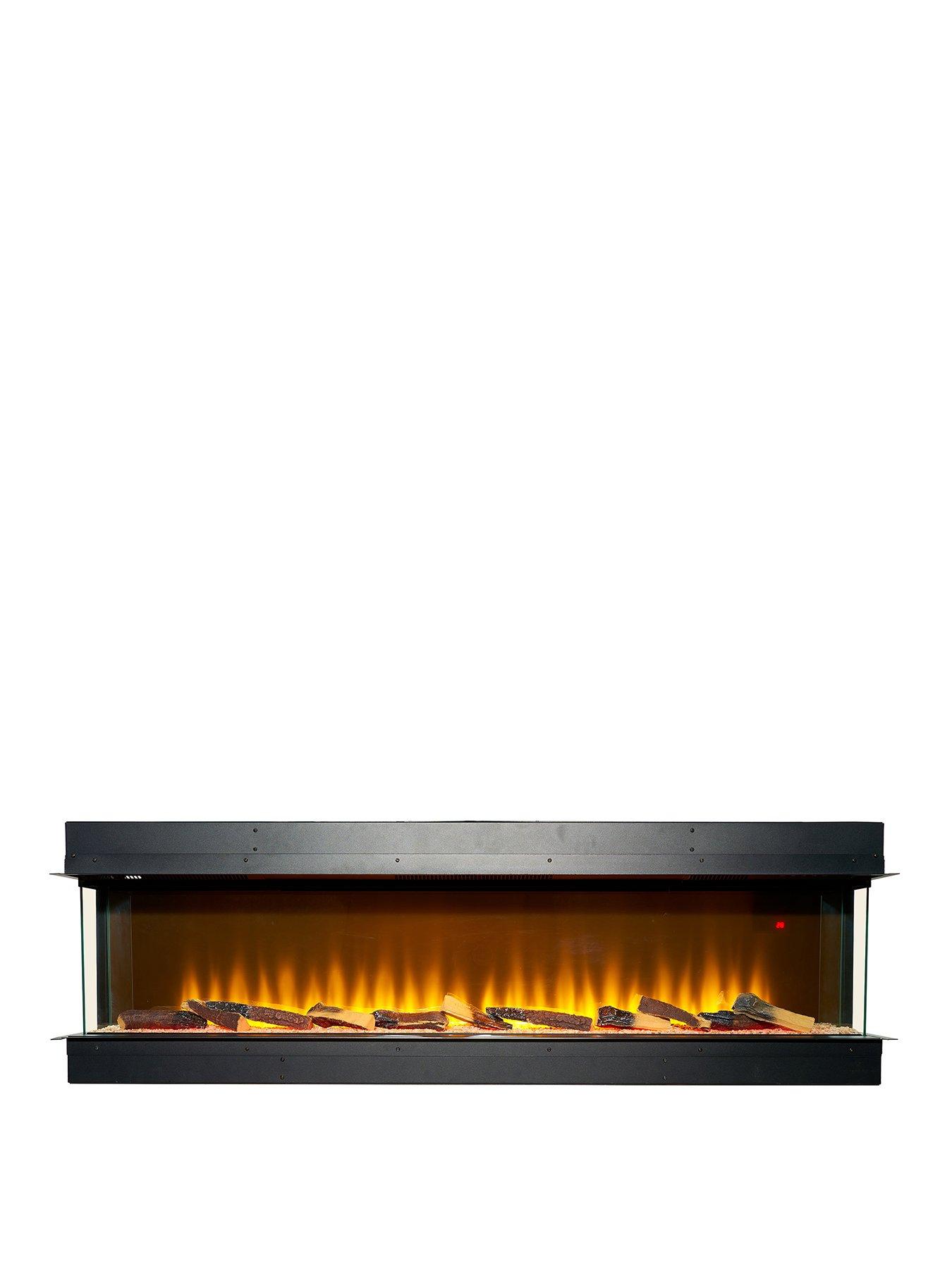 Adam Fires & Fireplaces Adam Sahara Electric Inset Media Wall Fire with ...