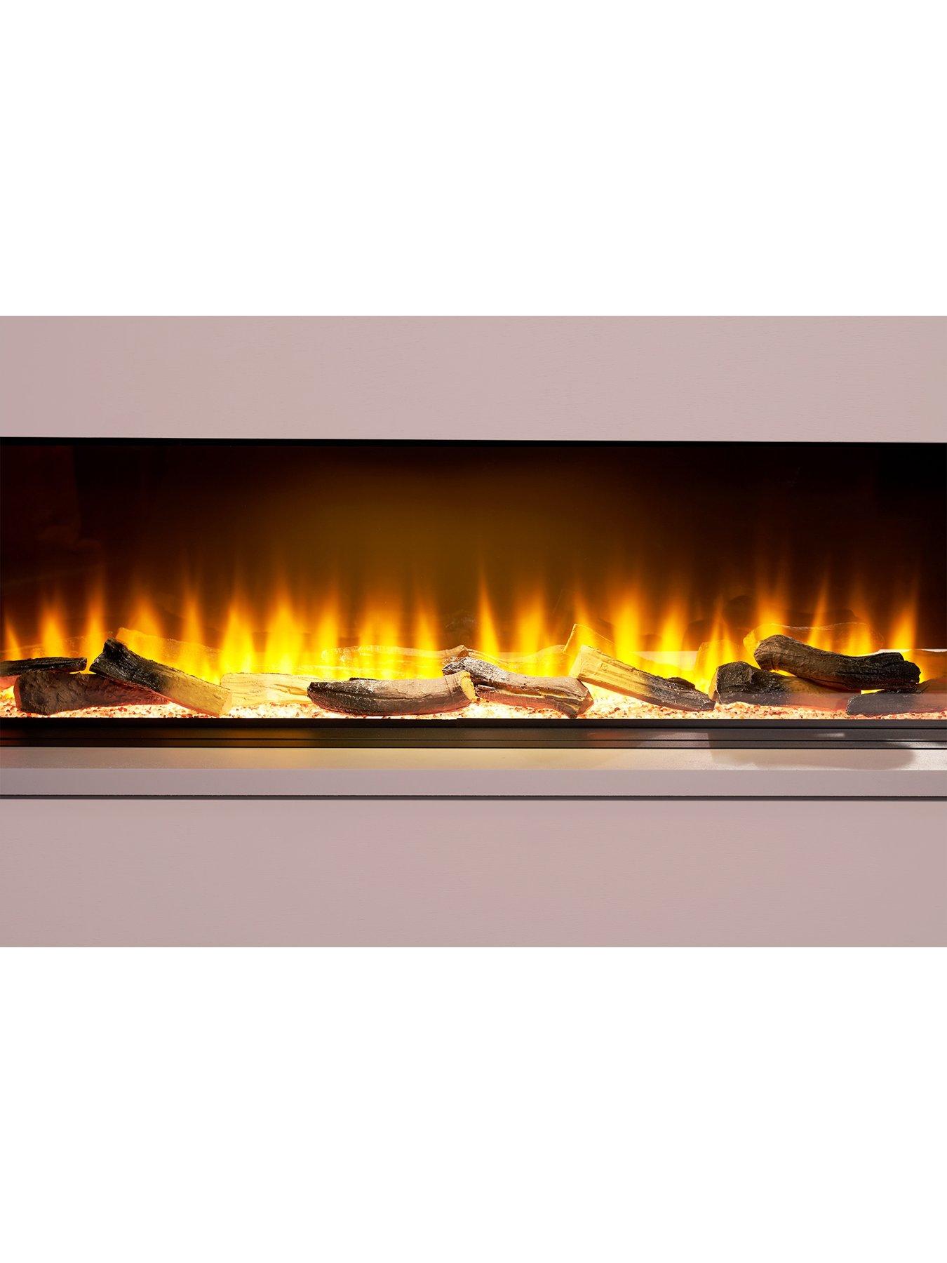 Adam Fires & Fireplaces Adam Sahara Electric Inset Media Wall Fire with ...