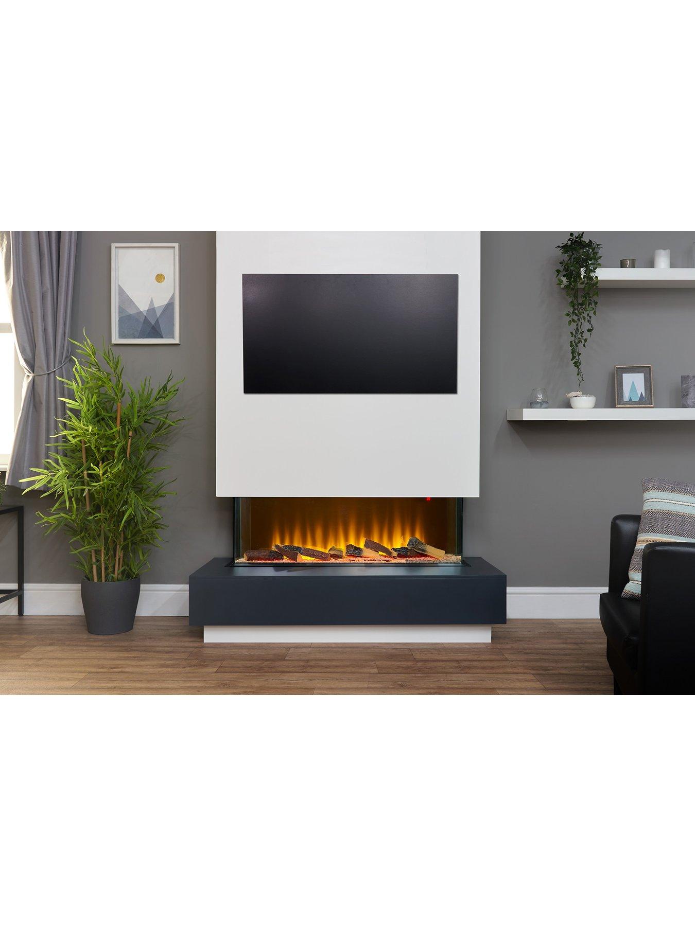 Adam Fires & Fireplaces Adam Sahara Electric Inset Media Wall Fire with ...