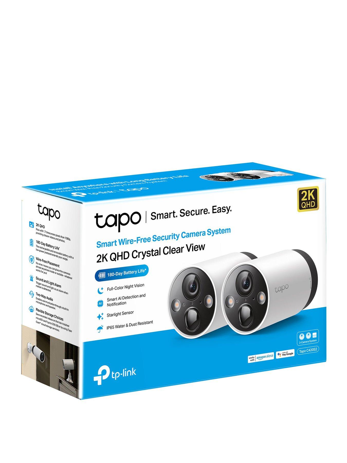 TP Link Tapo C420S2 - 2-Pack 2K QHD Outdoor Security Camera, 180-Day ...