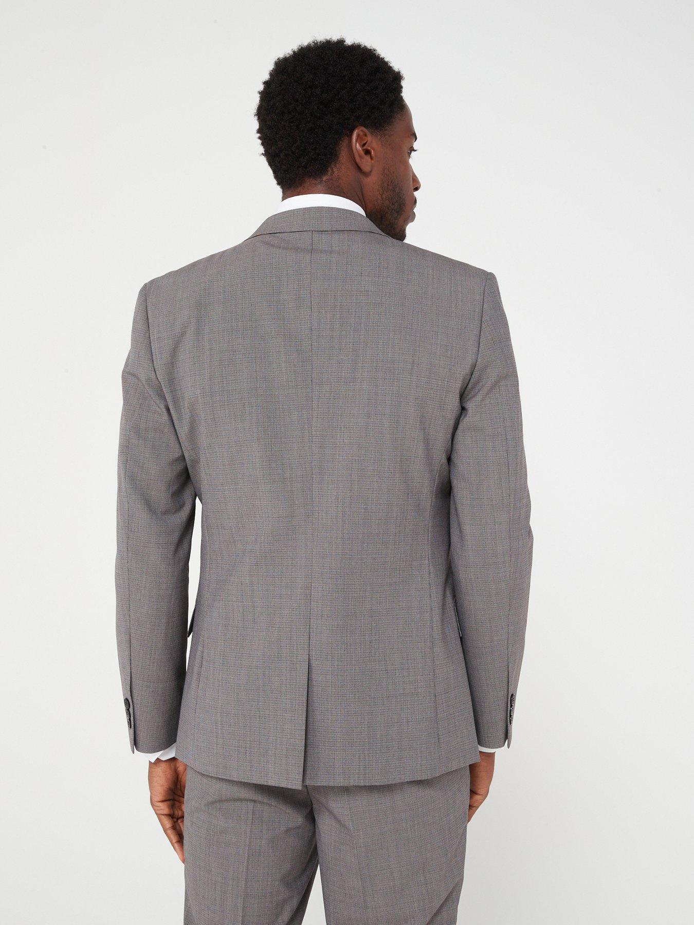 Peter Werth X Very Slim Fit Dogtooth Suit Jacket - Brown | Very