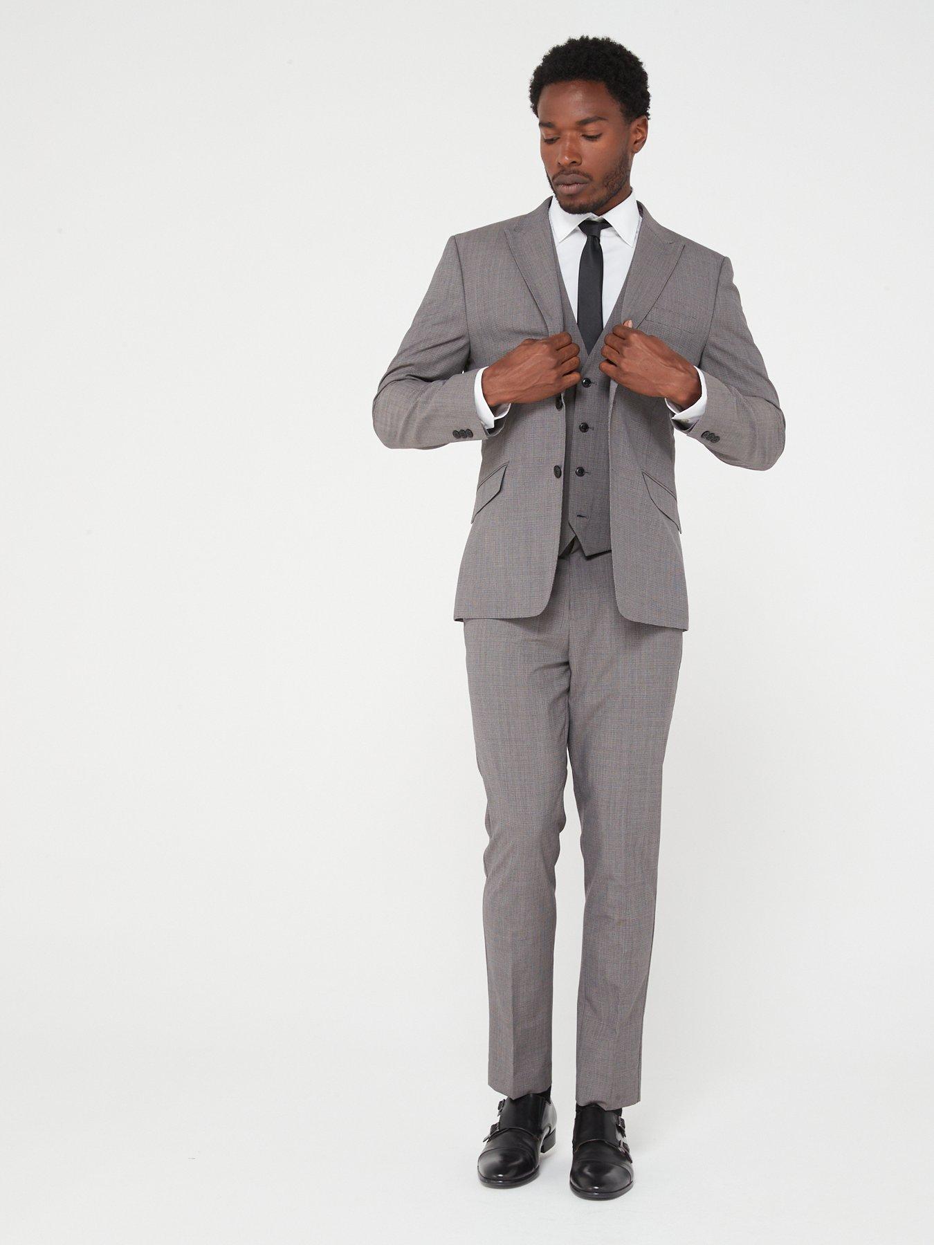 Peter Werth X Very Slim Fit Dogtooth Suit Jacket - Brown | Very