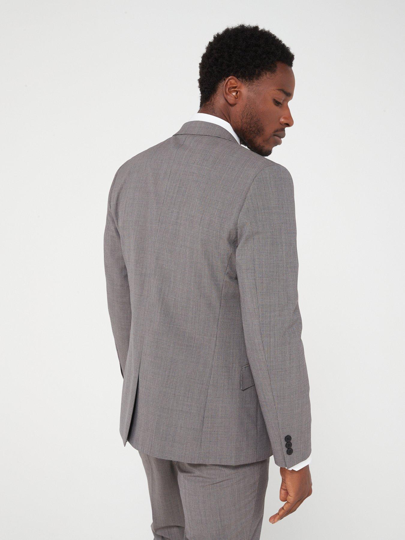 Peter Werth X Very Slim Fit Dogtooth Suit Jacket - Brown | Very