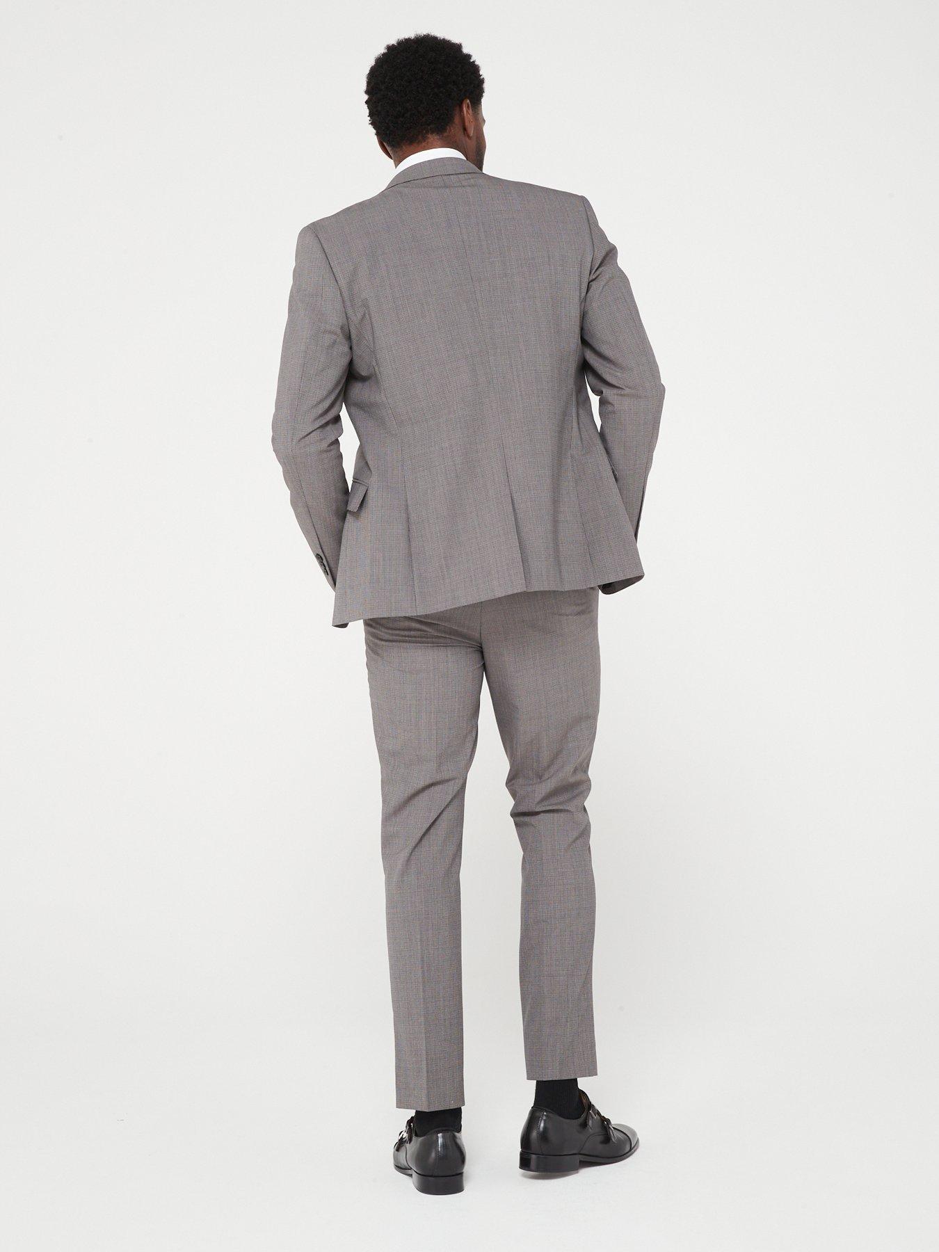 Peter Werth X Very Slim Fit Dogtooth Suit Jacket - Brown | Very