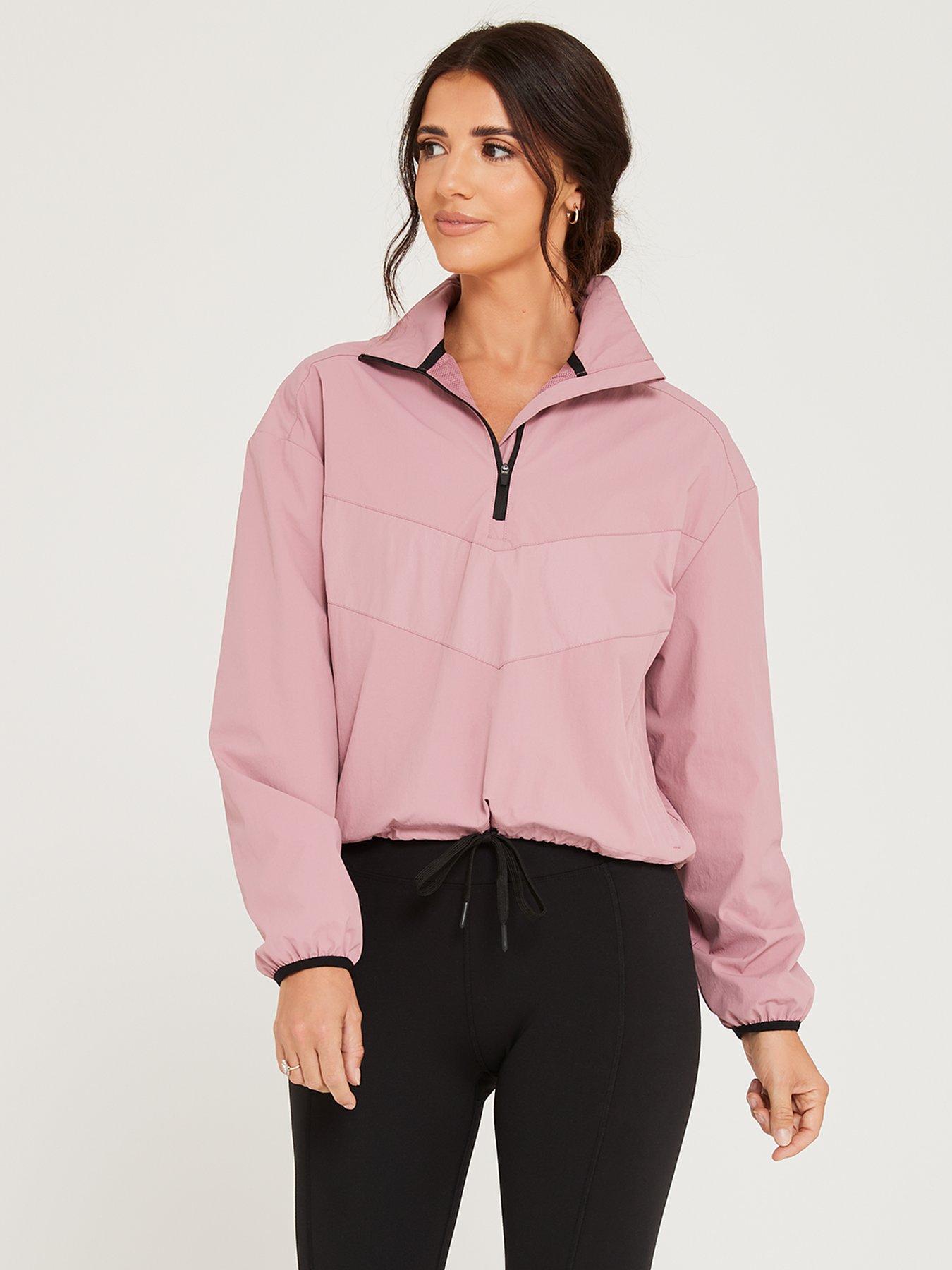 Lucy Mecklenburgh x V by Very Crinkle Nylon Track Overhead Jacket ...