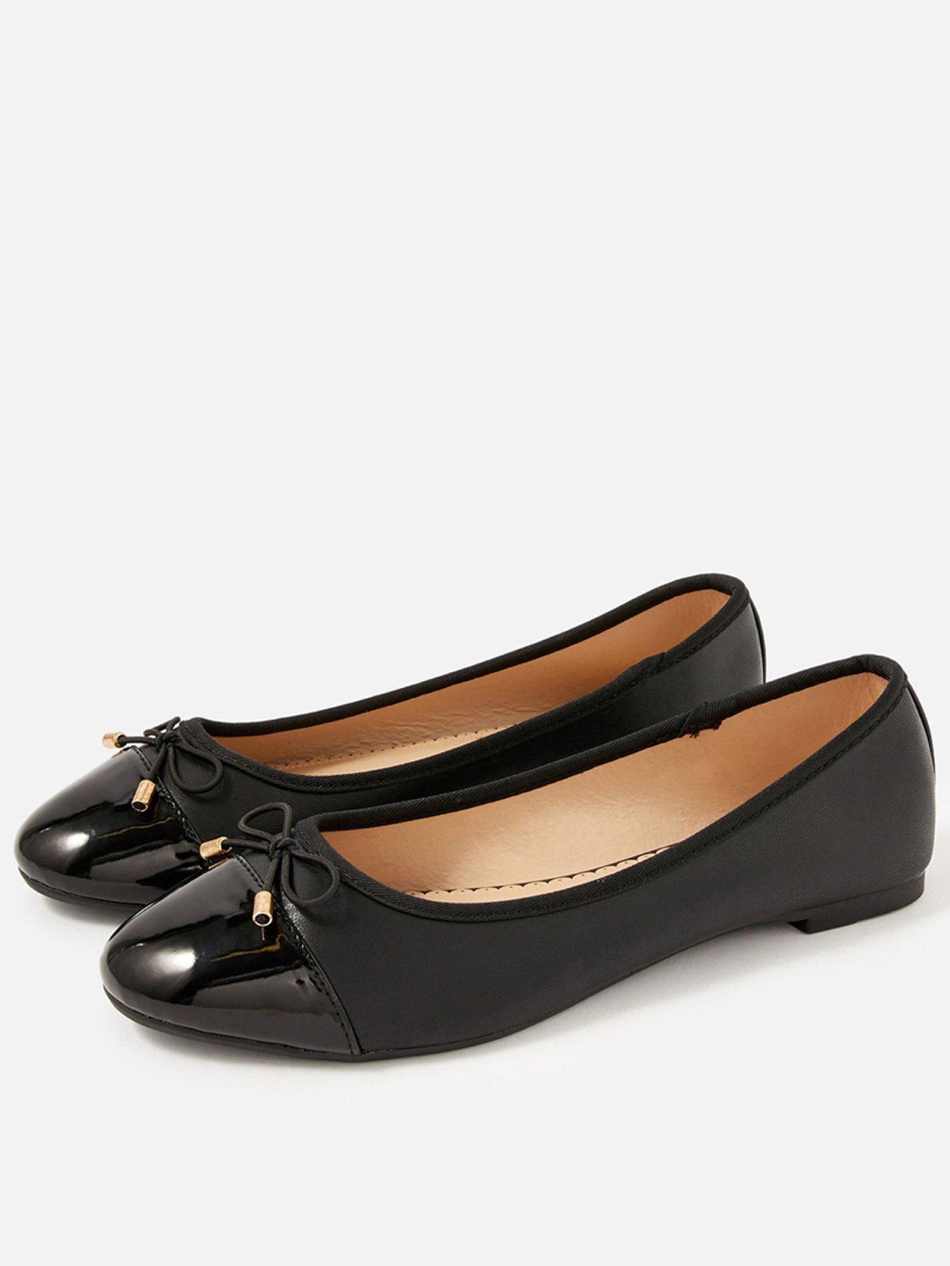 Accessorize Toe Cap Ballerina - Black | Very
