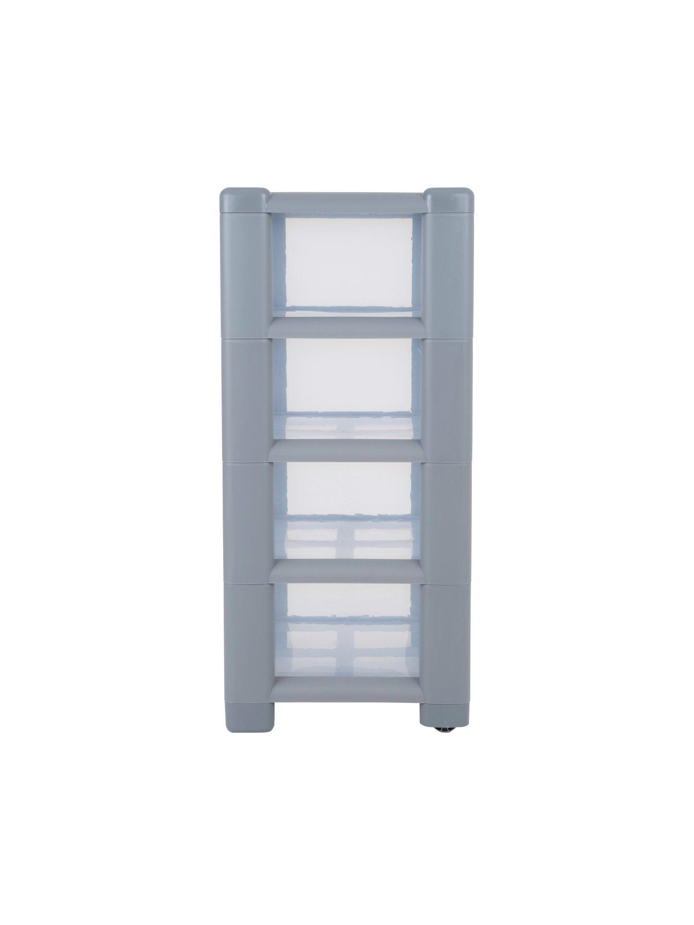 Wham Deep 4-Drawer Storage Unit - Light Grey | Very.co.uk