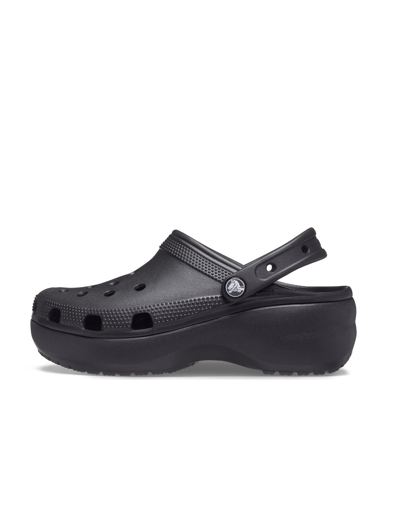 Crocs Classic Platform Clog Wedge - Black | Very