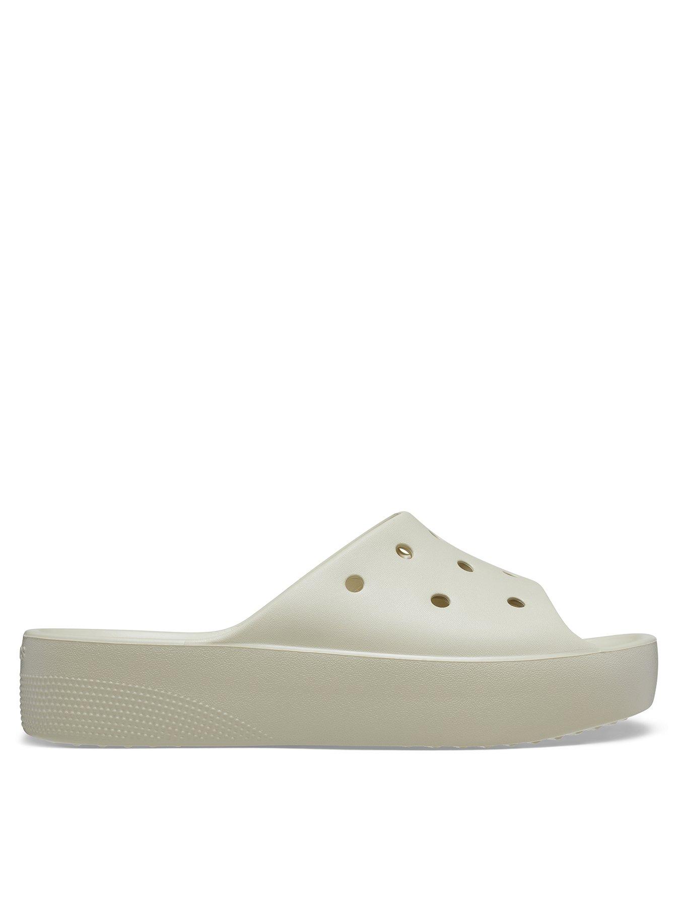 Crocs Classic Crocs Platform Slide - Beige | Very