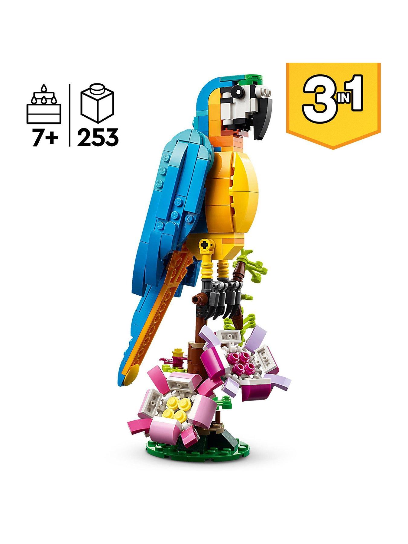 LEGO Creator 3-in-1 Exotic Parrot Building Set 31136 | Very