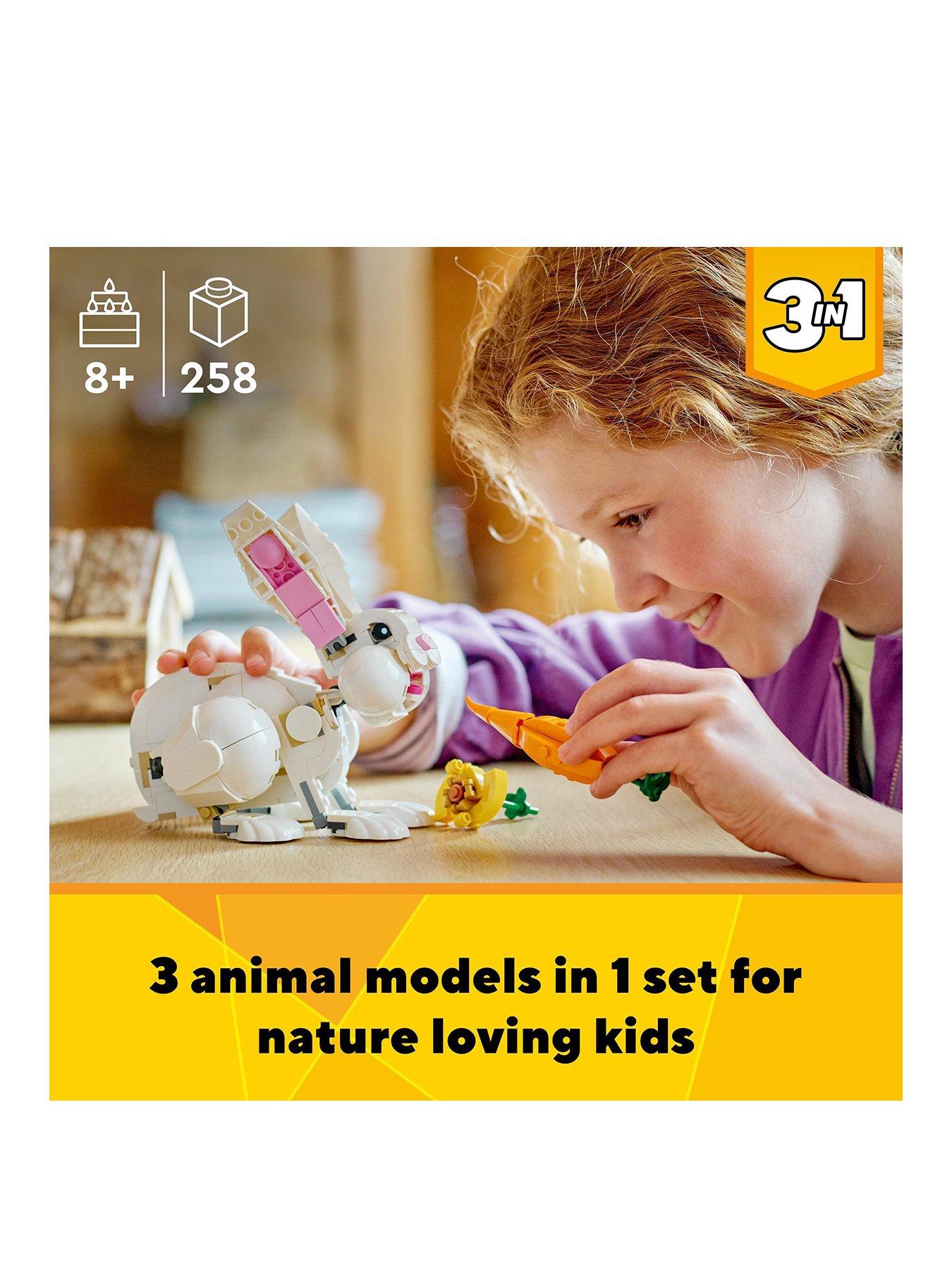 LEGO Creator 3in1 White Rabbit Toy Animal Set 31133 | very.co.uk