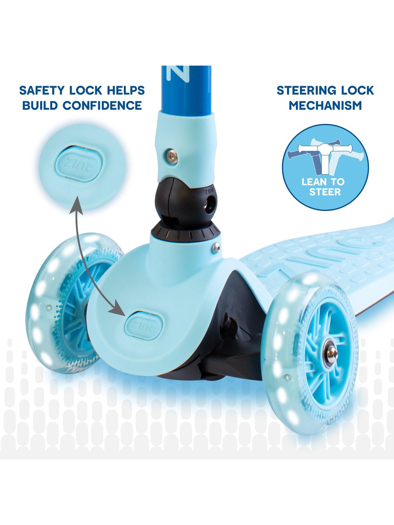 Zinc Three-Wheeled Folding Scooter - Ocean Blue | Very