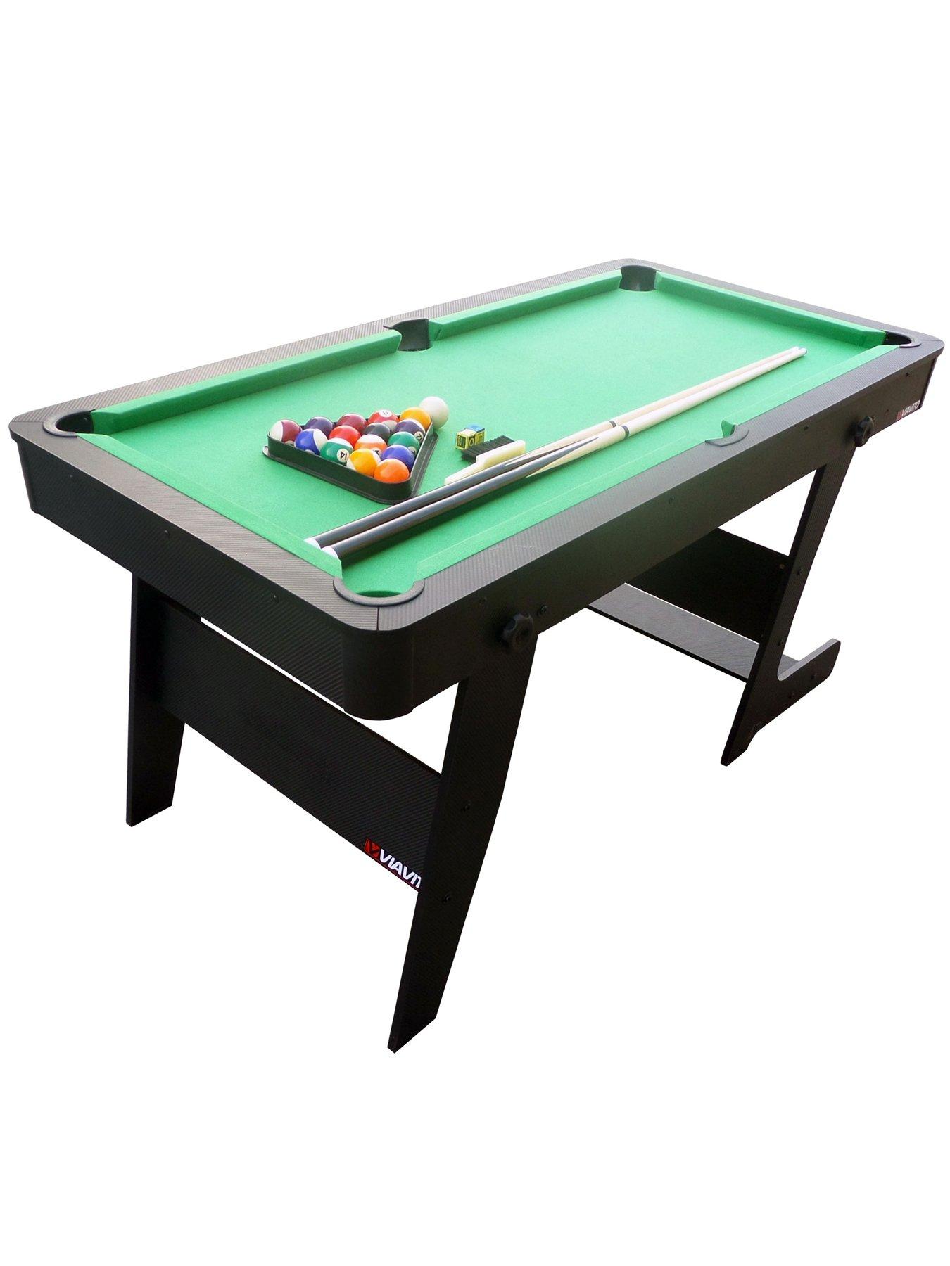Viavito PT100X 5ft Folding Pool Table For Easy Convenient Storage With ...