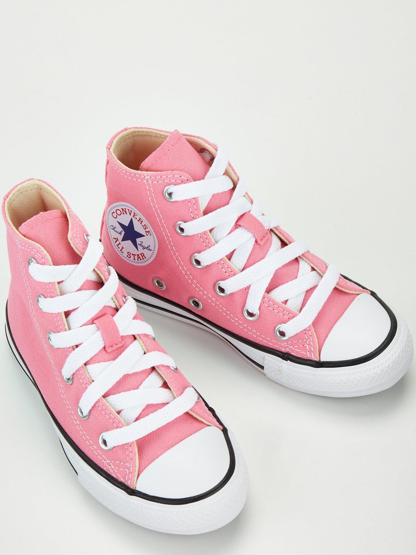 Converse Kids Girls Hi Top Trainers - Pink | Very.co.uk