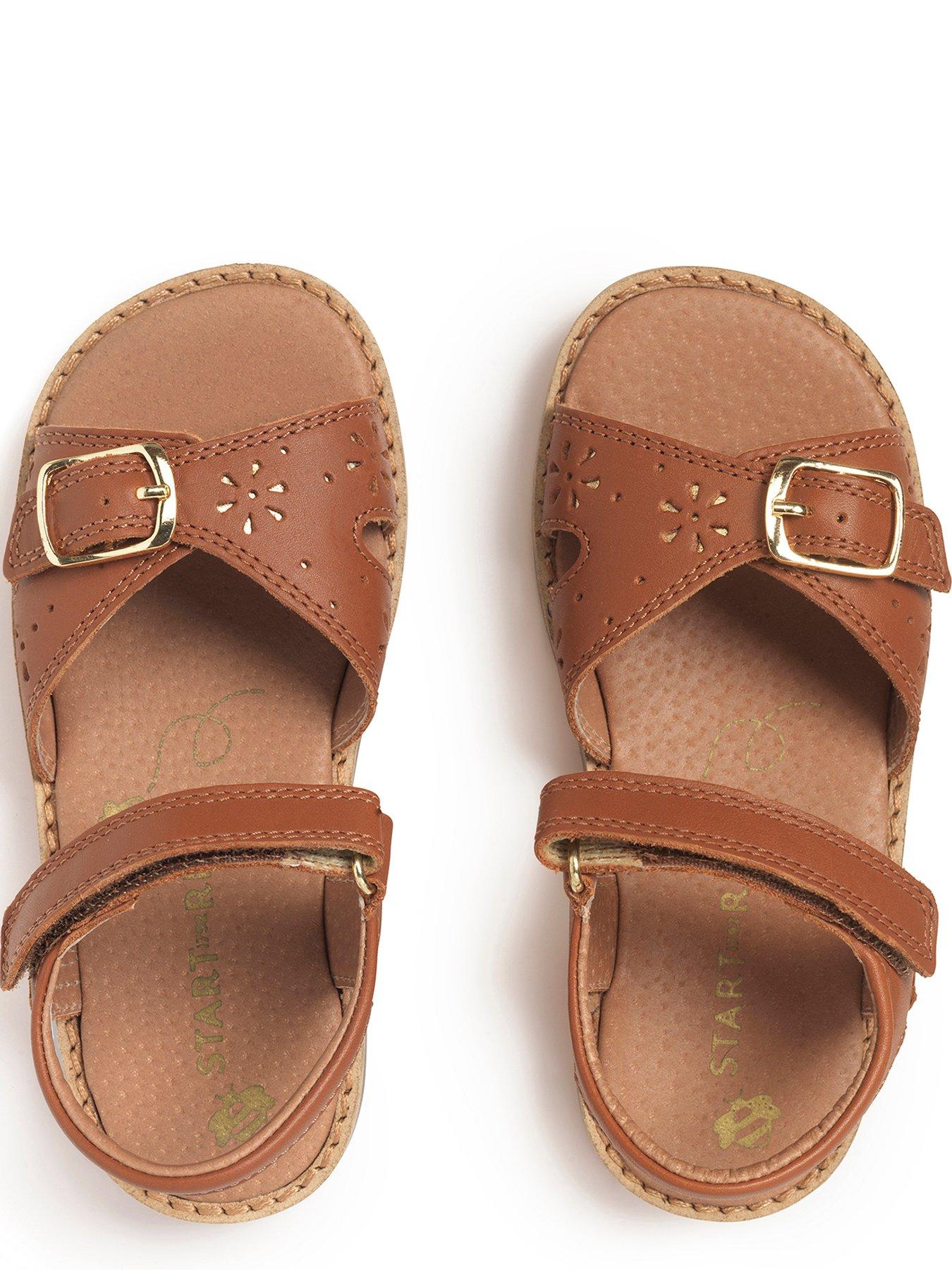Start-rite Girls Holiday Leather Summer Sandals With Adjustable Straps ...