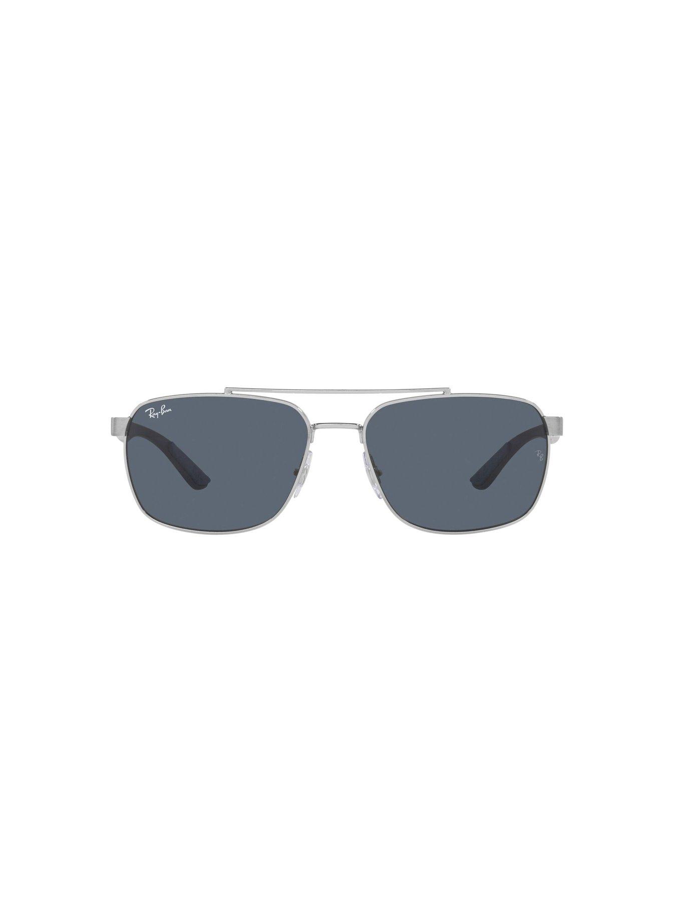 Ray-Ban Rectangle Aviator Sunglasses - Silver | Very