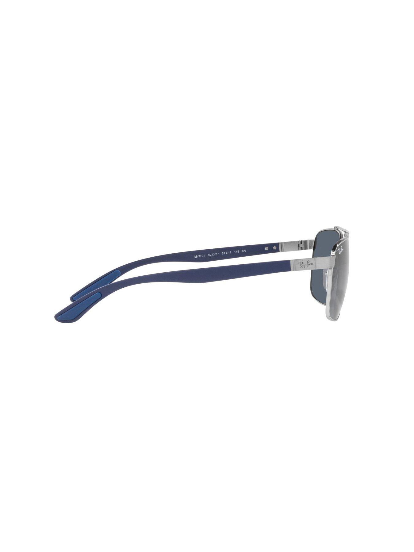 Ray-Ban Rectangle Aviator Sunglasses - Silver | Very