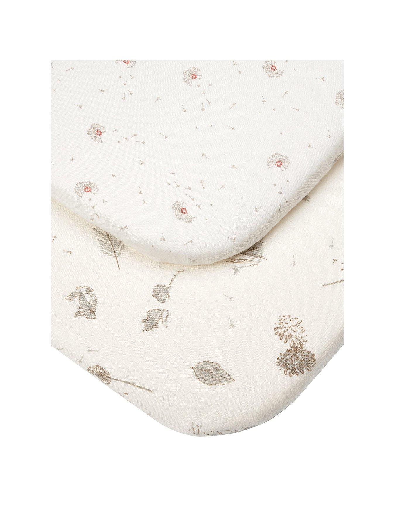 Tutti Bambini Bedside Crib Fitted Sheets 2pk - Cocoon - Cream/Grey | Very