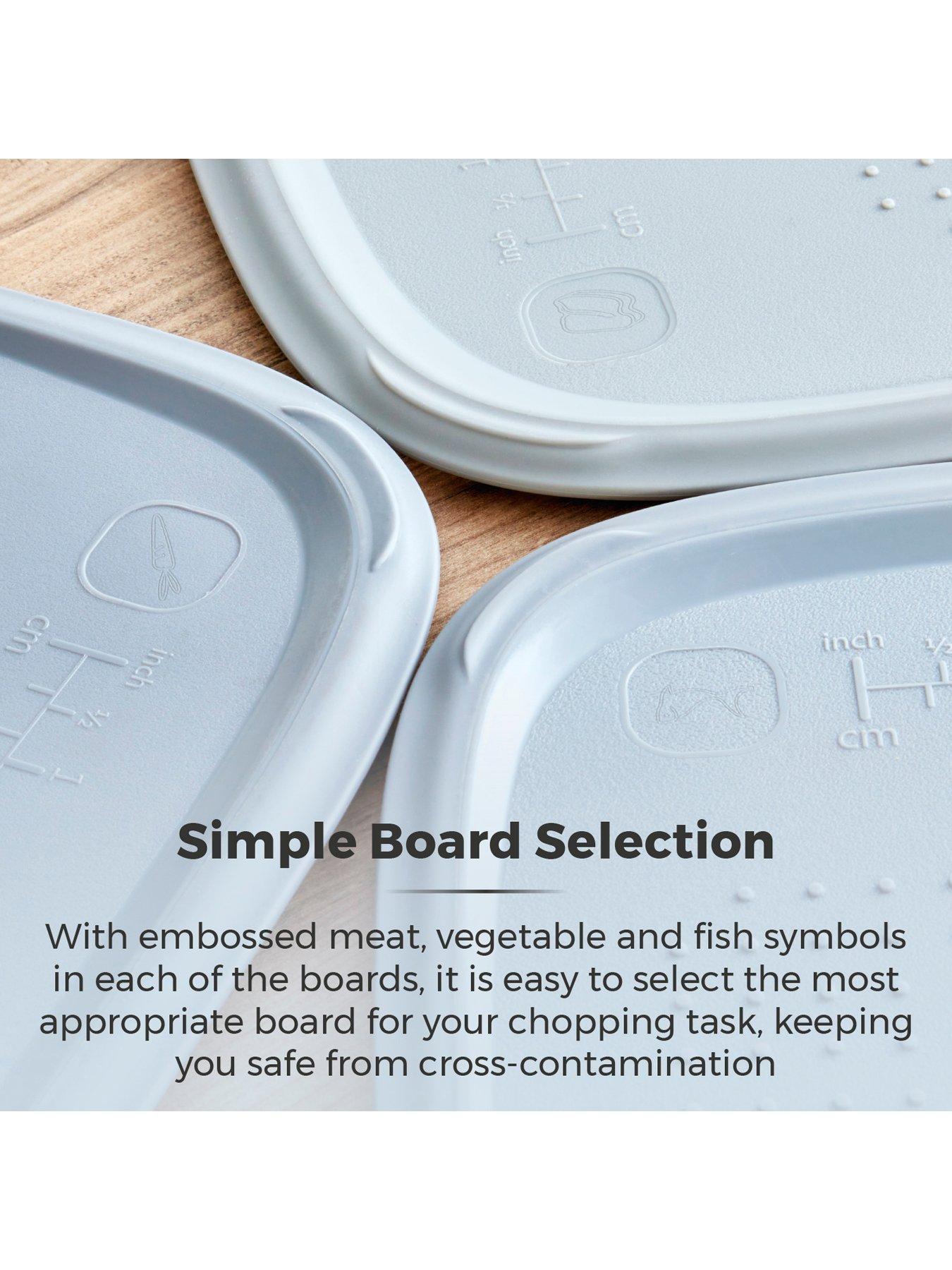 Tower 3-Piece Nesting Chopping Board Set in Grey | Very