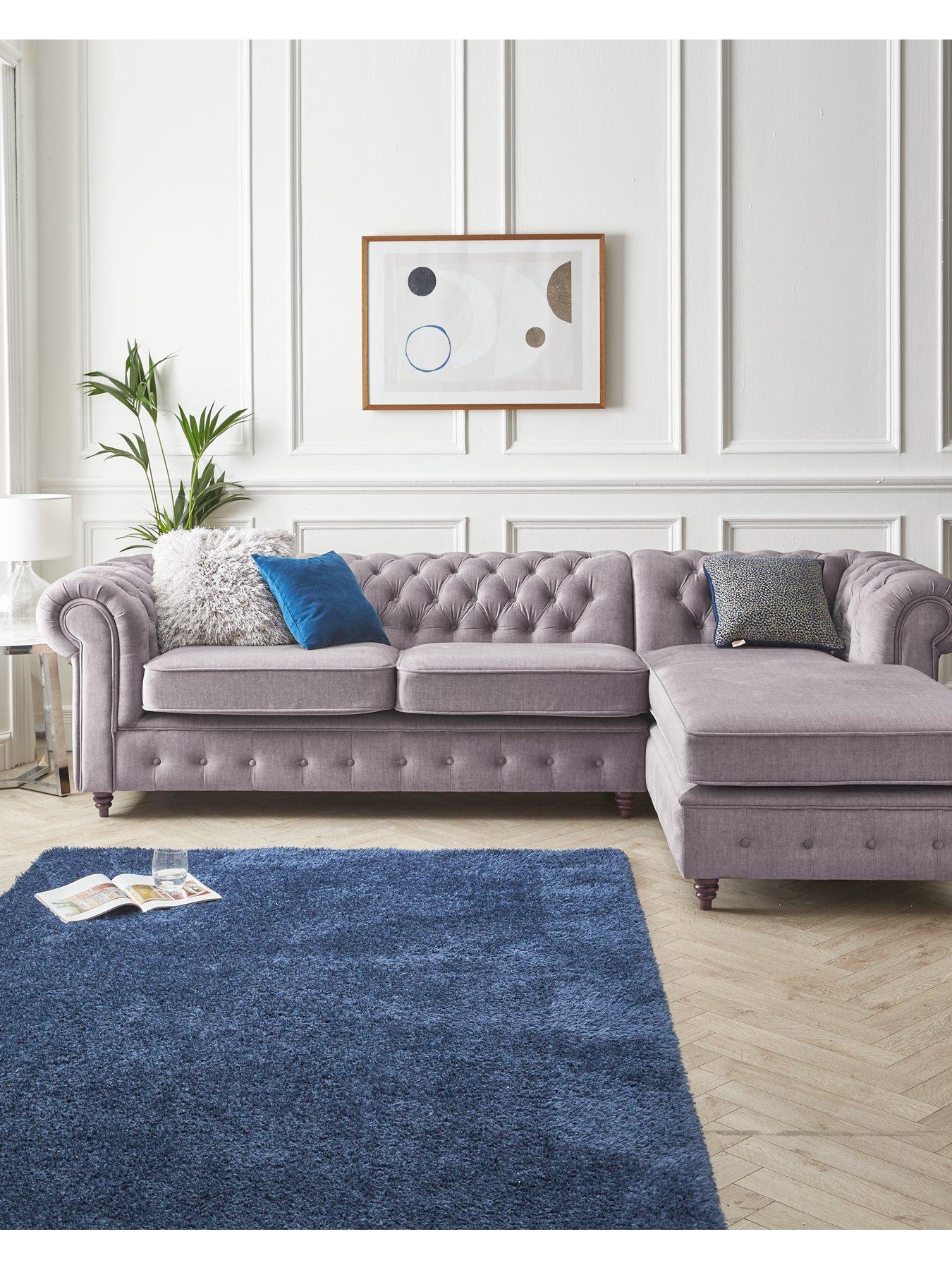 The Very Collection Laura Chesterfield Fabric Right Hand Corner Chaise ...