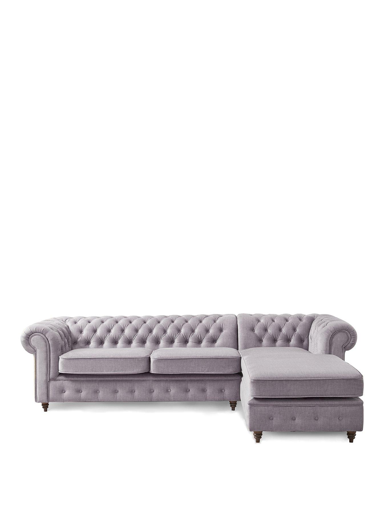 The Very Collection Laura Chesterfield Fabric Right Hand Corner Chaise ...