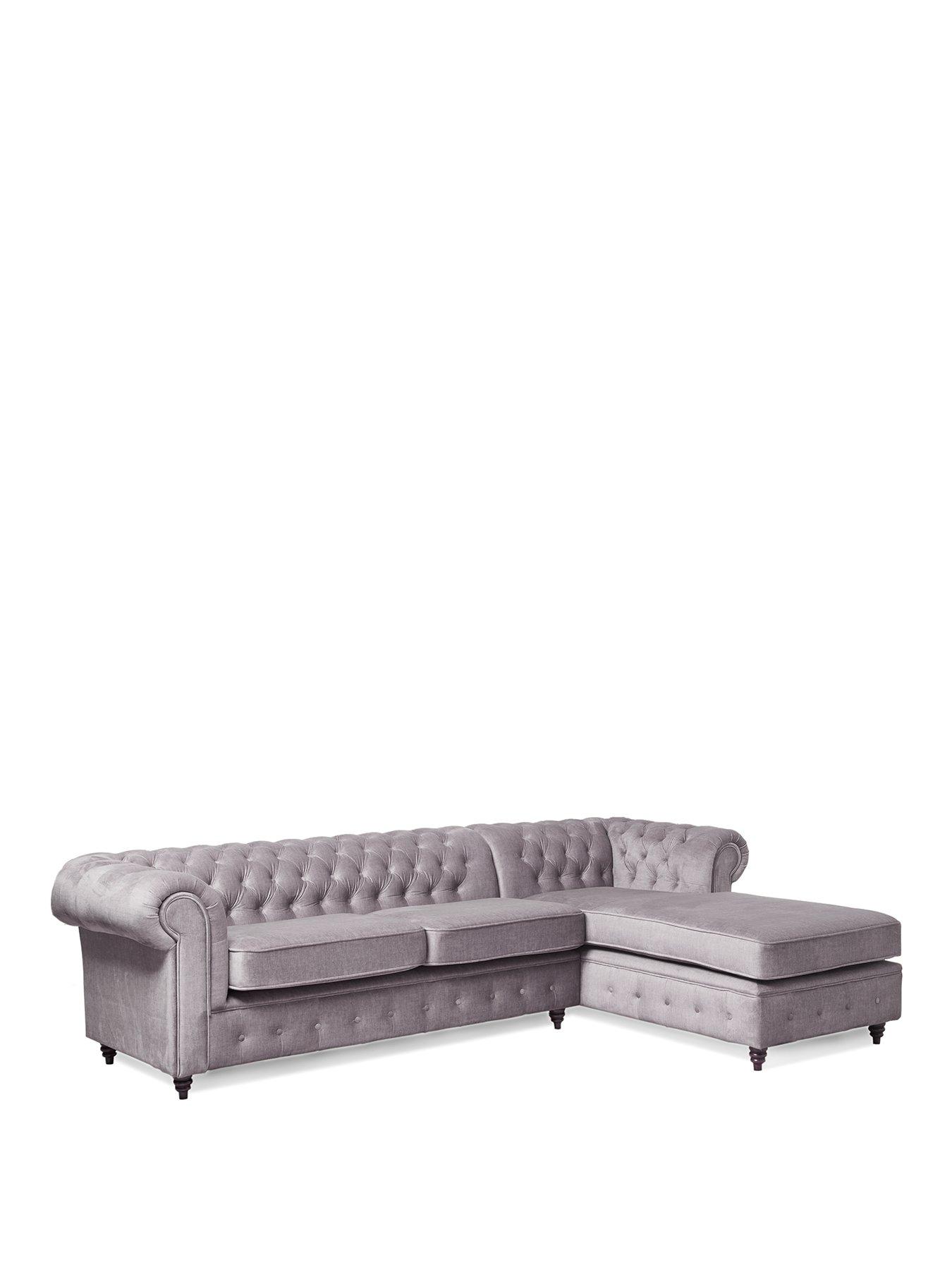 The Very Collection Laura Chesterfield Fabric Right Hand Corner Chaise ...