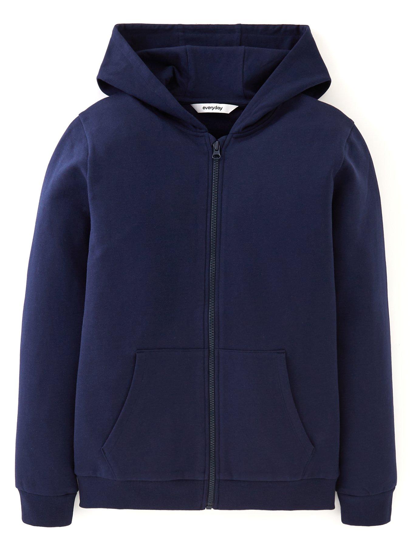 The Very Collection Unisex Navy Zip Through Hoodie | Very