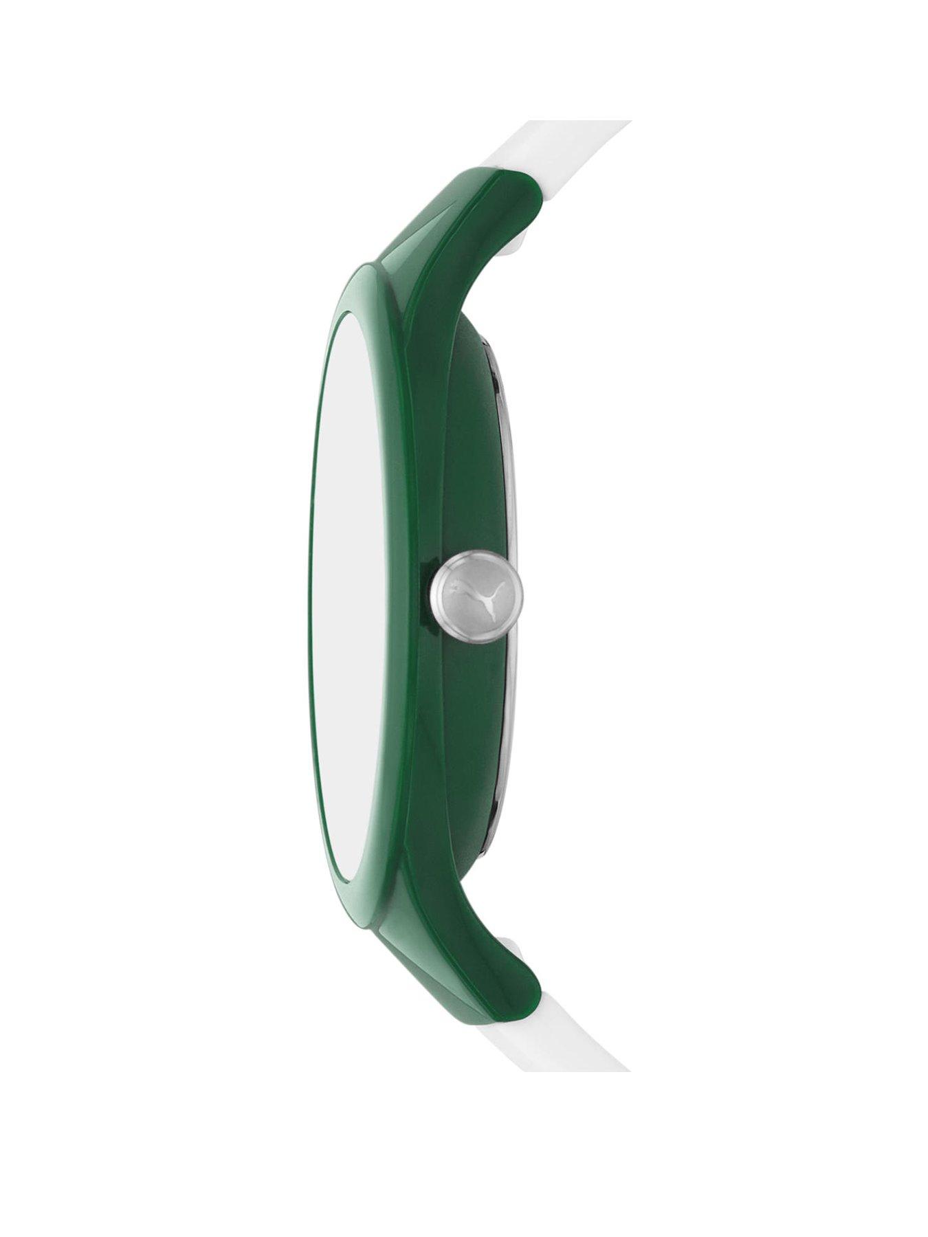 Contour 3 Hand Green and White Polyurethane Watch