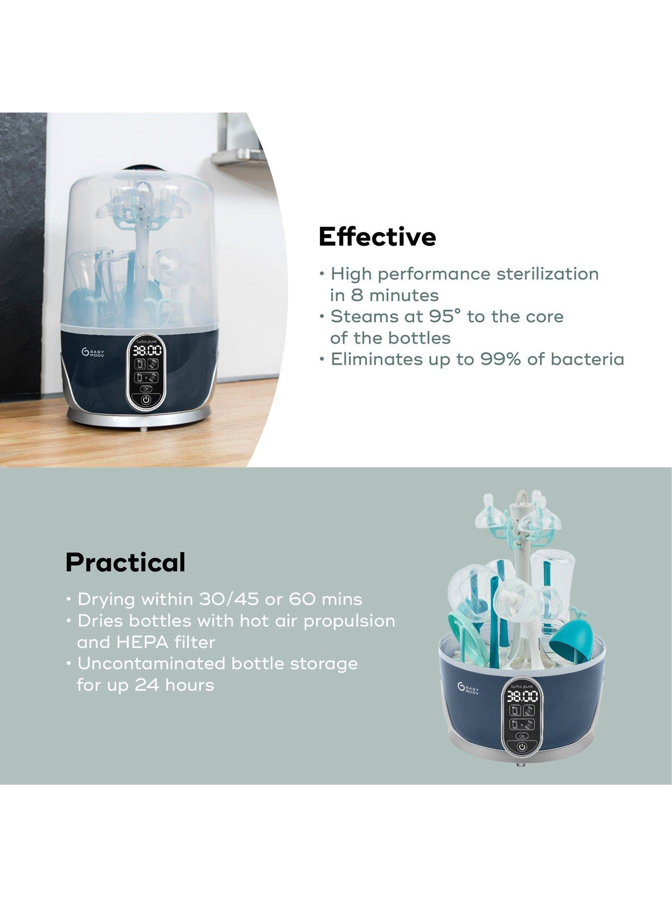 Babymoov Turbo Pure Sterilizer & Dryer for Baby Bottles and Breast ...